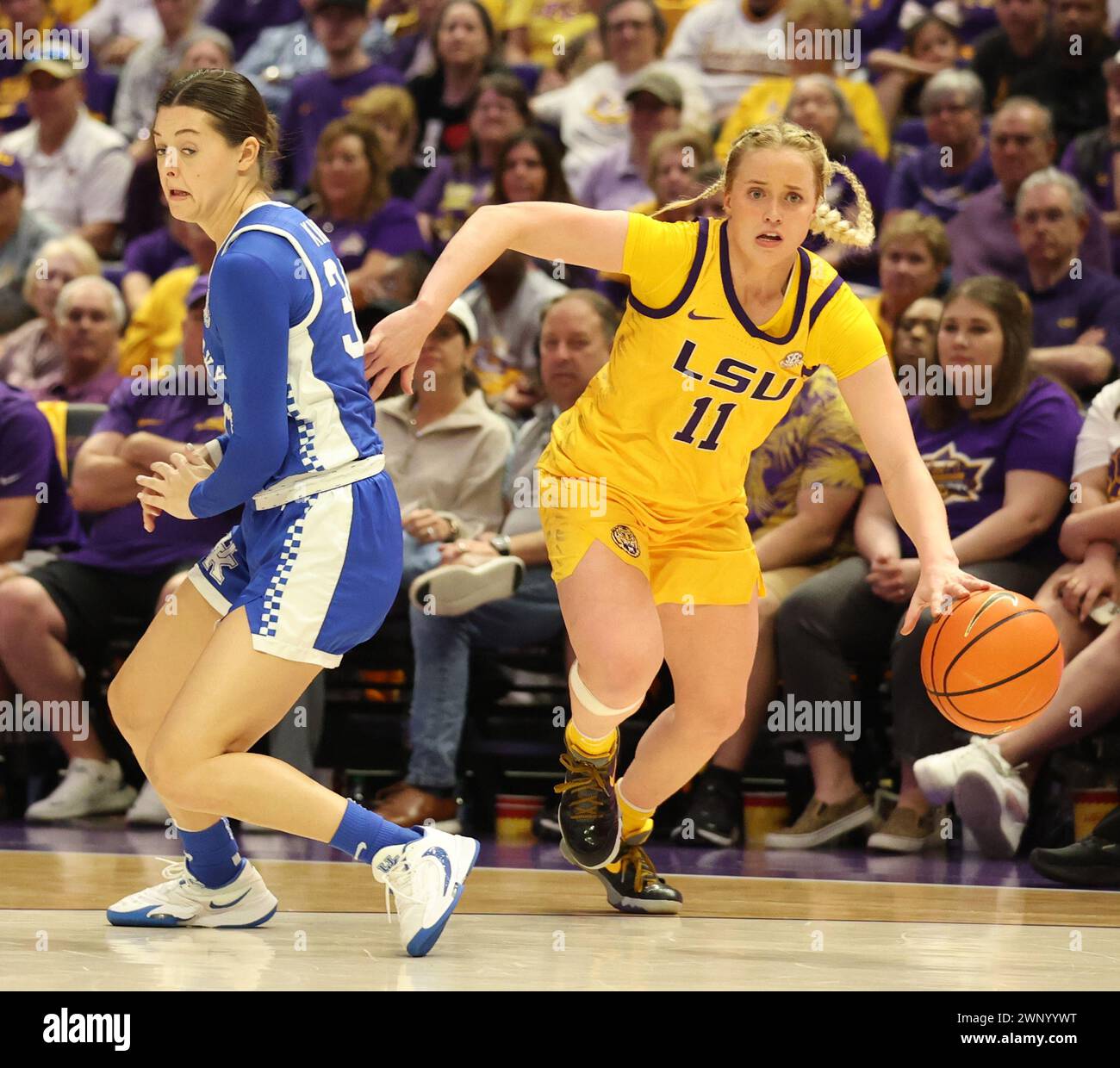 Baton Rouge, USA. 03rd Mar, 2024. LSU Lady Tigers guard Hailey Van Lith ...