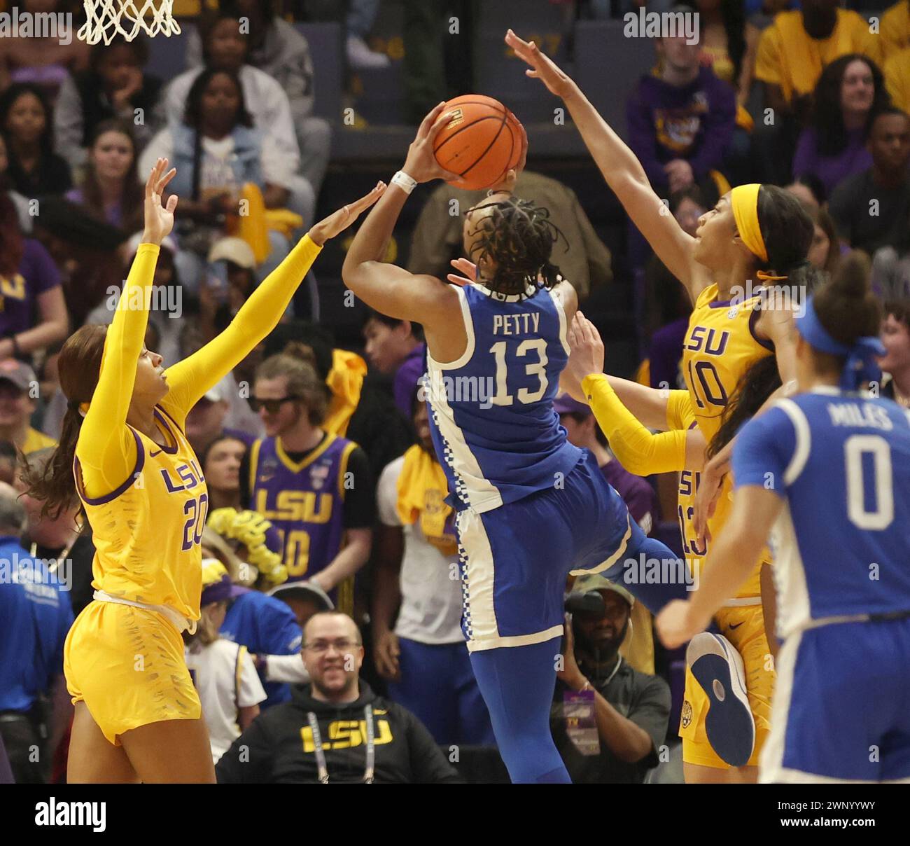 Baton Rouge, USA. 03rd Mar, 2024. Kentucky Wildcats forward Ajae Petty ...