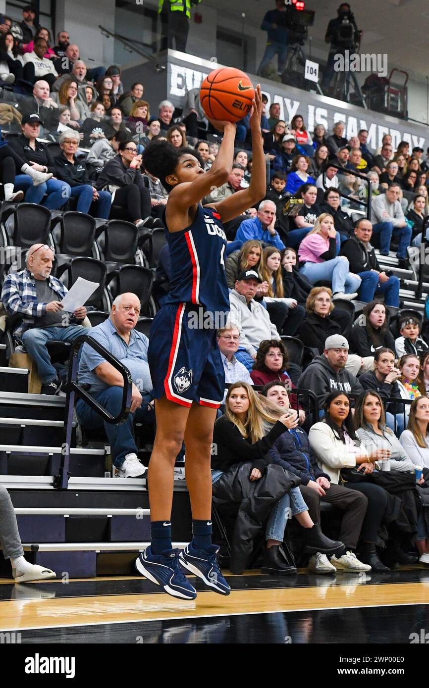 PROVIDENCE, RI - MARCH 02: UConn Huskies guard Qadence Samuels (4 ...