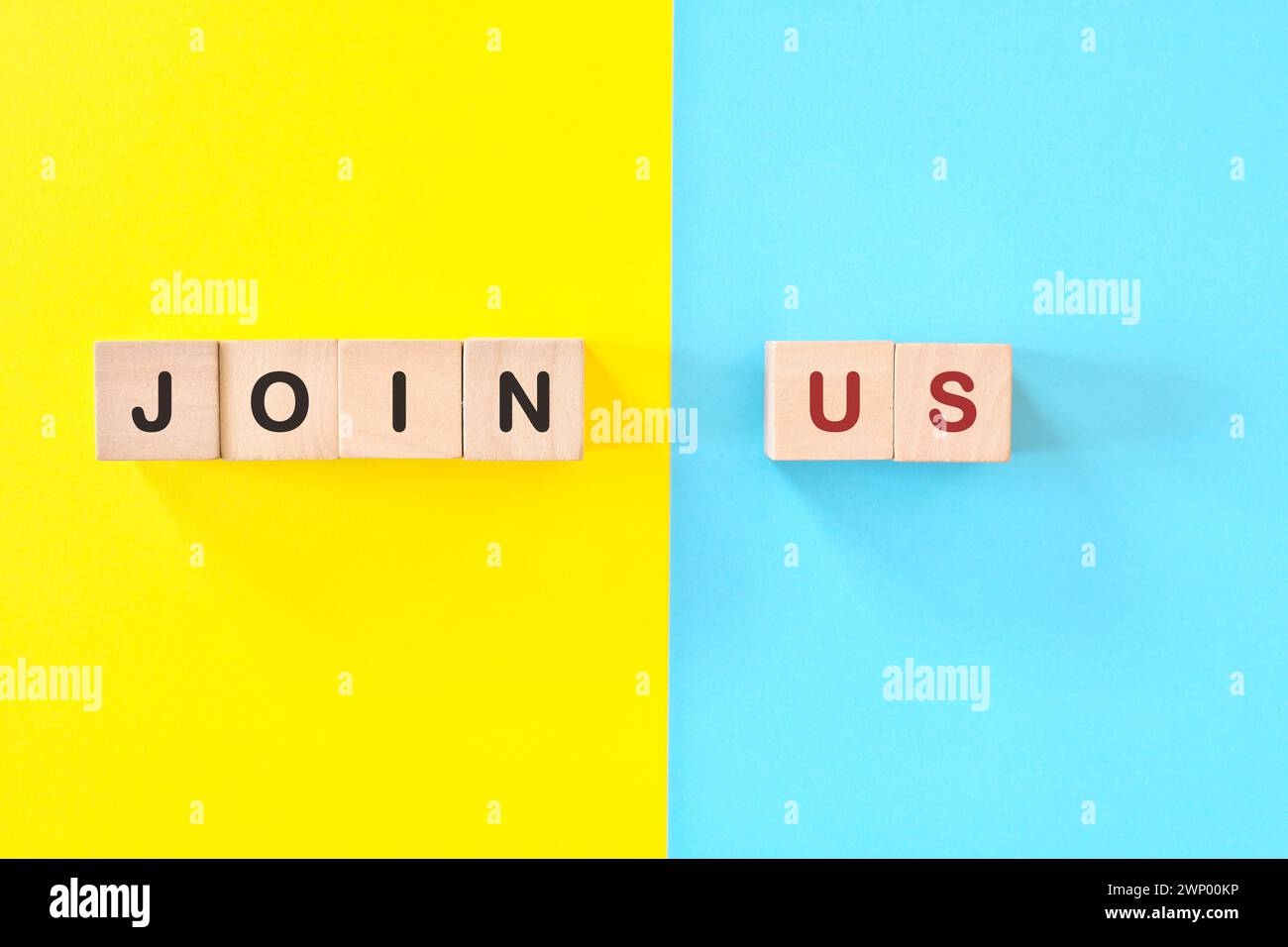 Join Our Team and Join Us job invitation announcement in wooden blocks ...