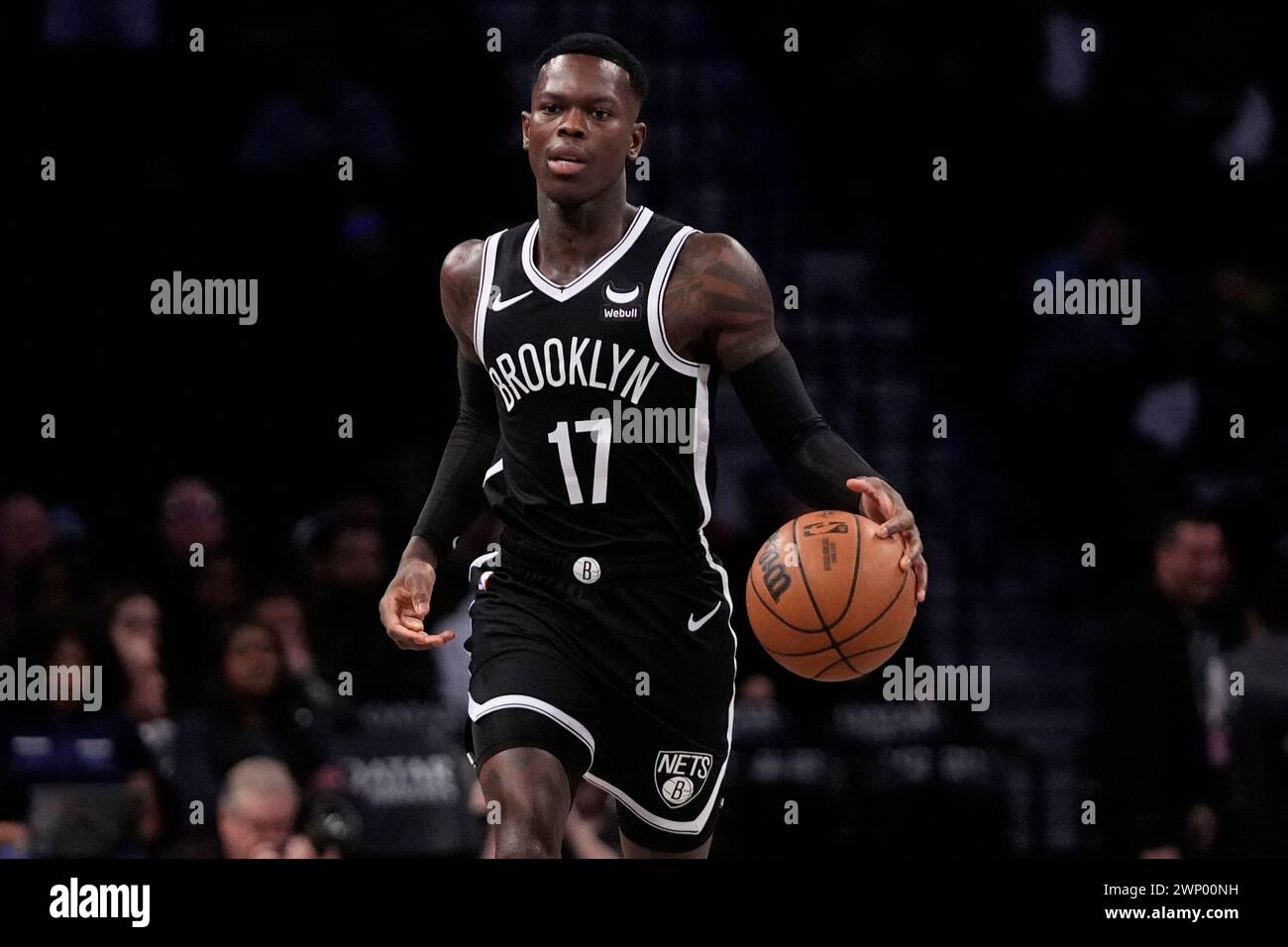 Brooklyn Nets' Dennis Schroder (17) during the first half of an NBA ...
