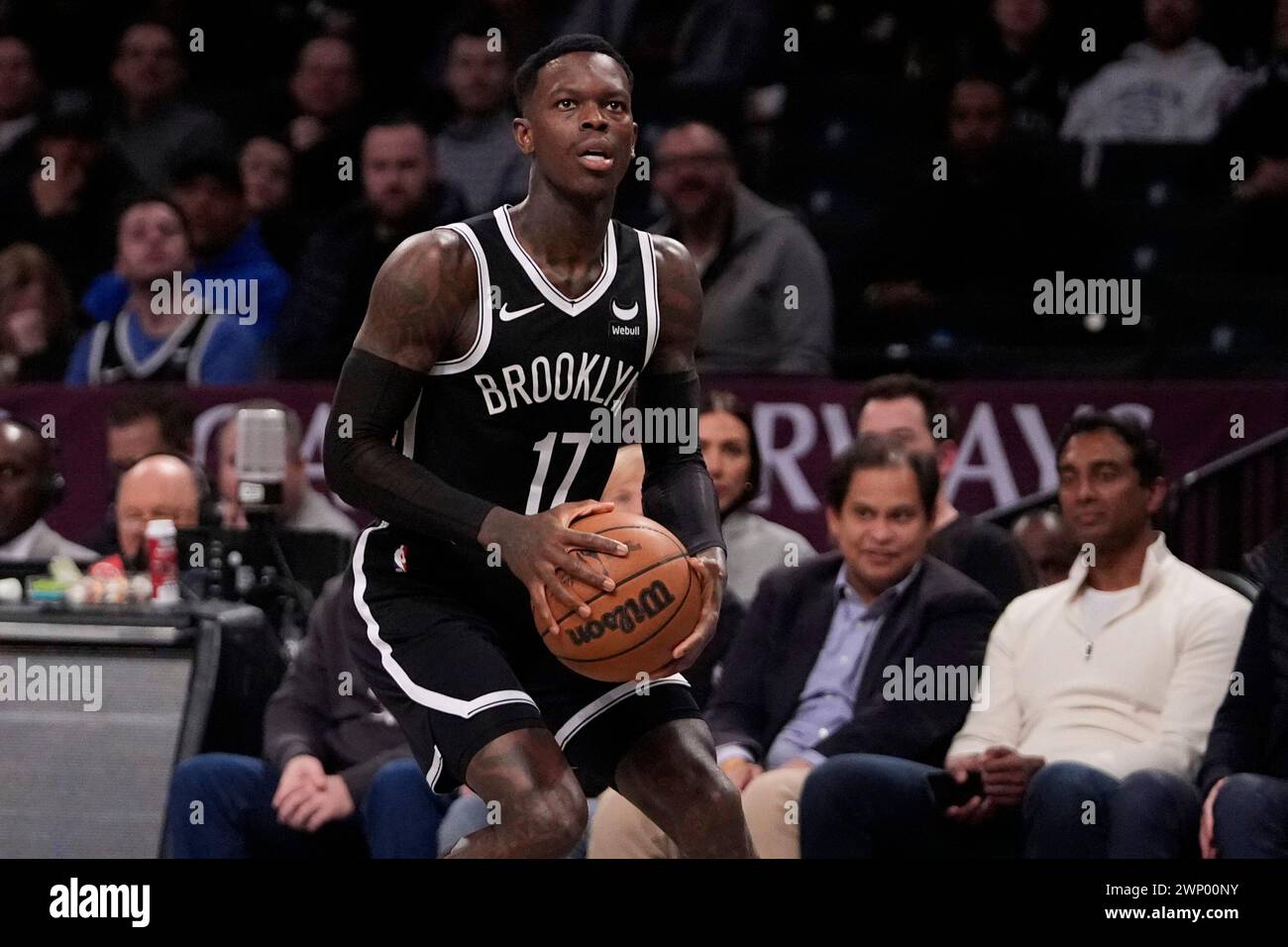 Brooklyn Nets' Dennis Schroder (17) during the first half of an NBA ...