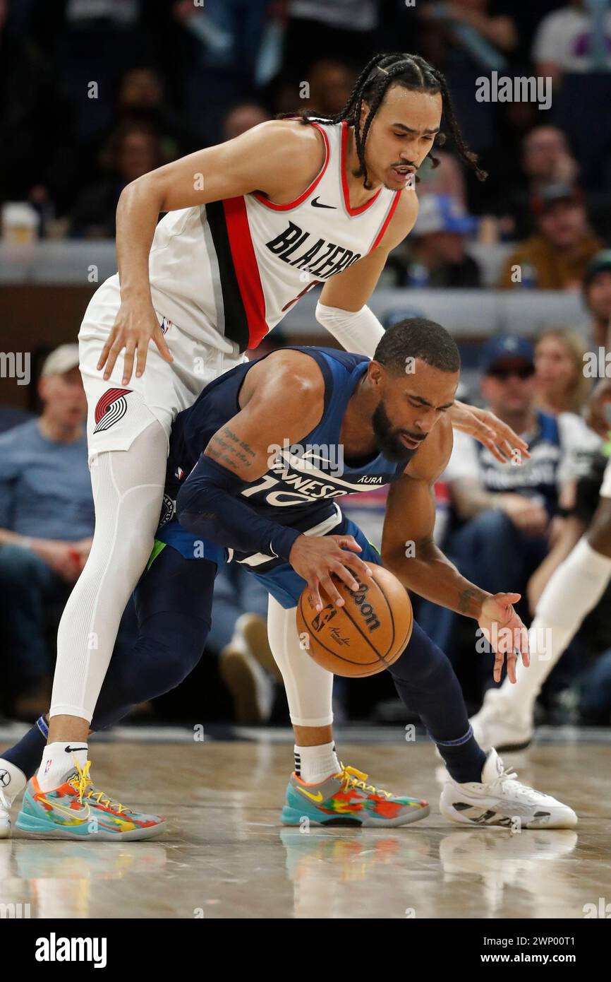 Portland Trail Blazers forward Kris Murray, top, defends against ...