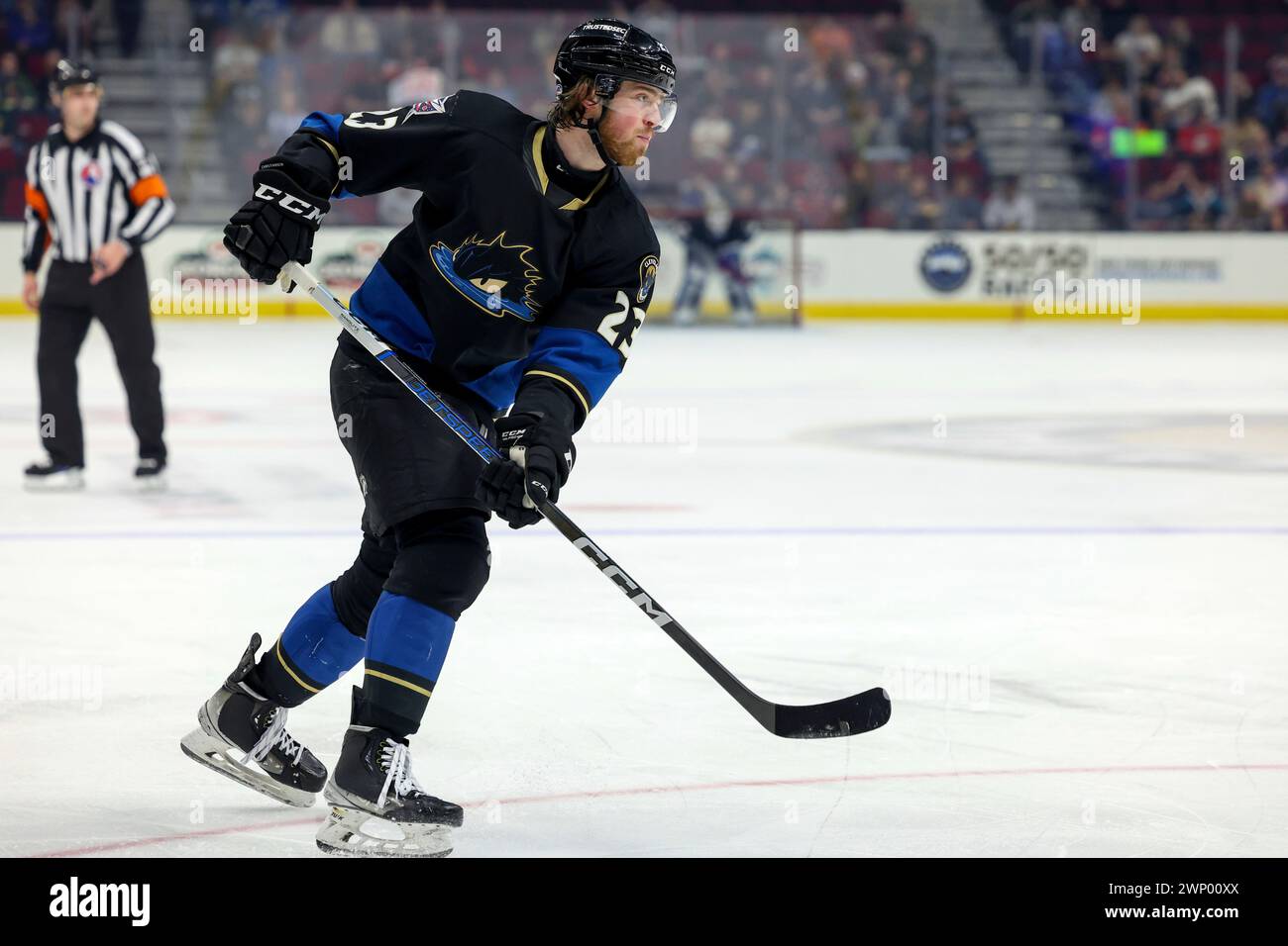 CLEVELAND, OH - MARCH 04: Cleveland Monsters defenceman Jake ...