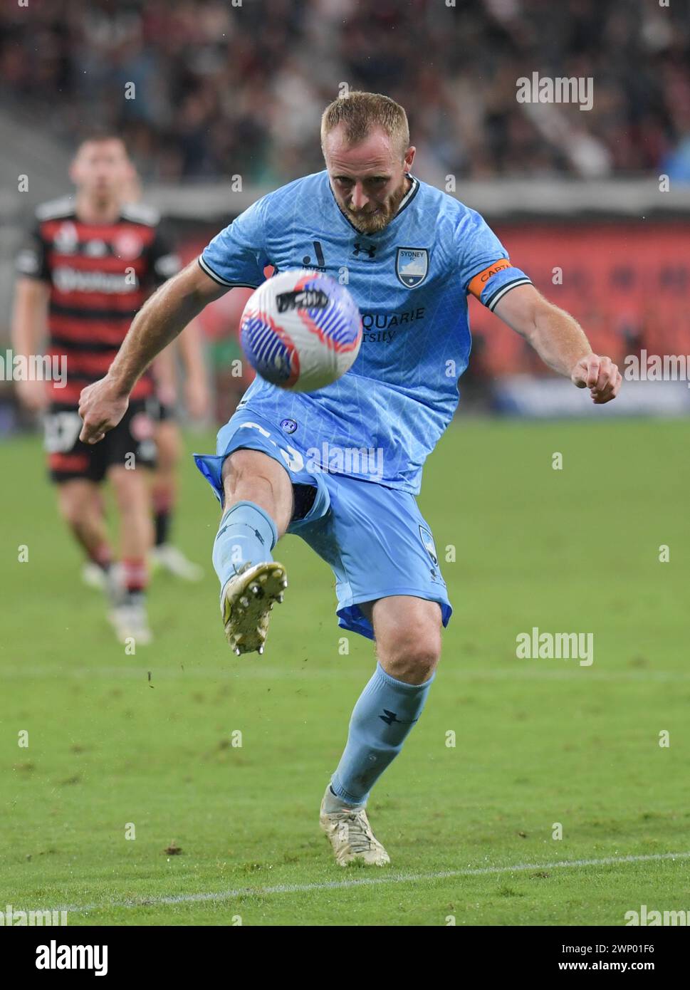 Parramatta, Australia. 02nd Mar, 2024. Rhyan Bert Grant of Sydney FC ...