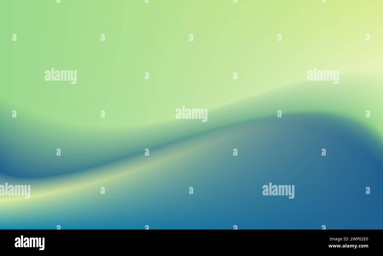 Curved abstract gradient background illustration of blue, green pastel ...