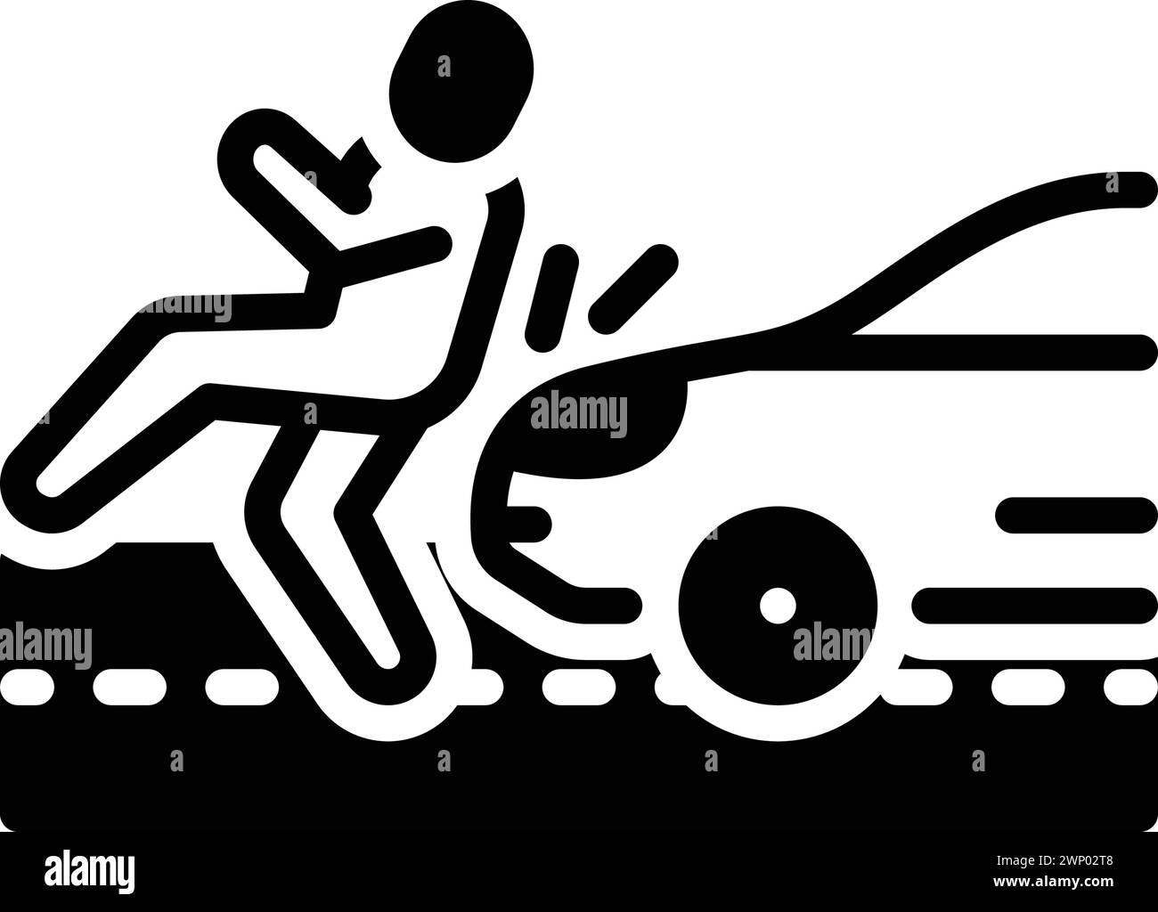 Pedestrian car accident Stock Vector Images - Alamy
