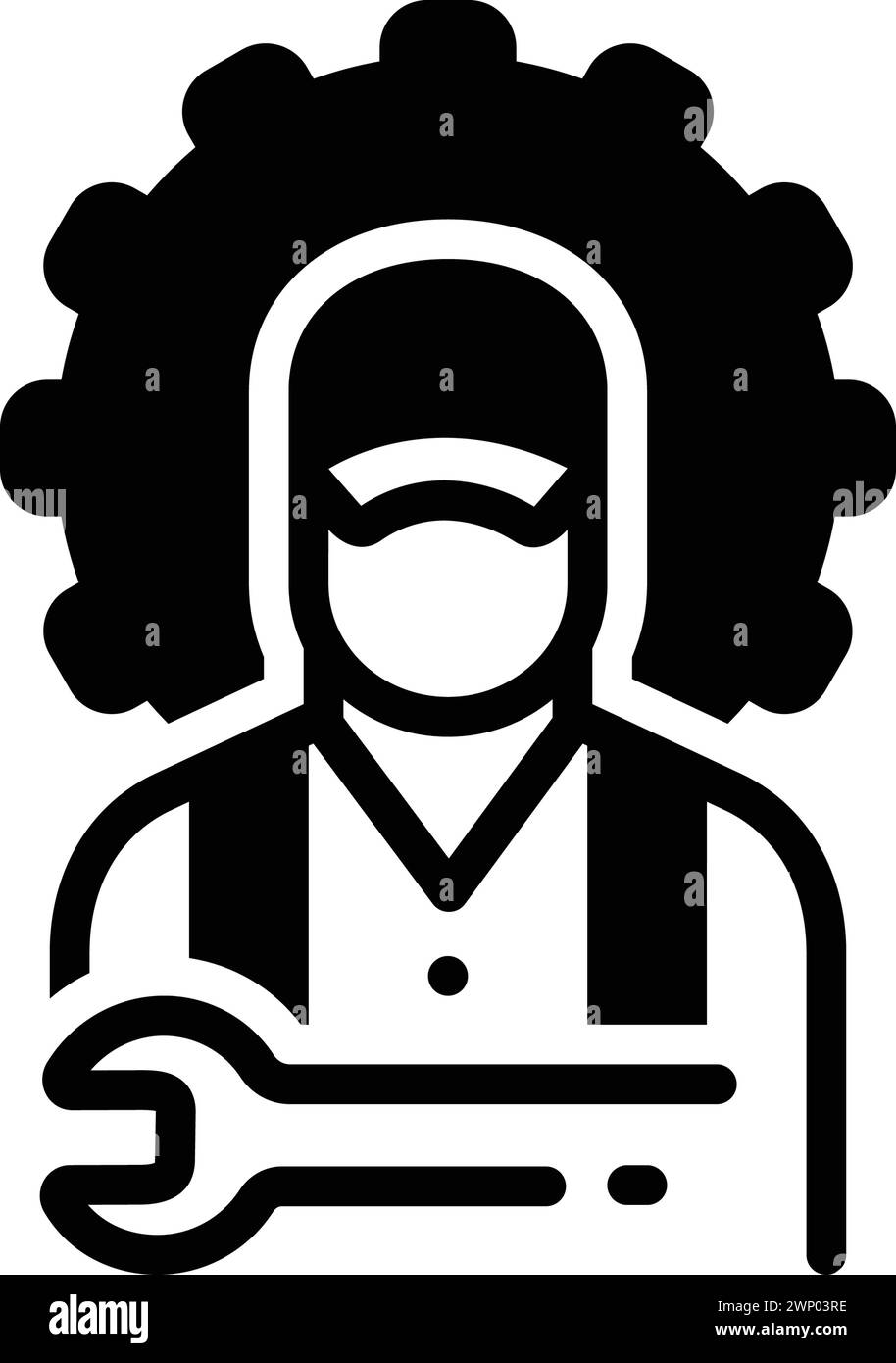 Maintenance technician repair worker Black and White Stock Photos ...