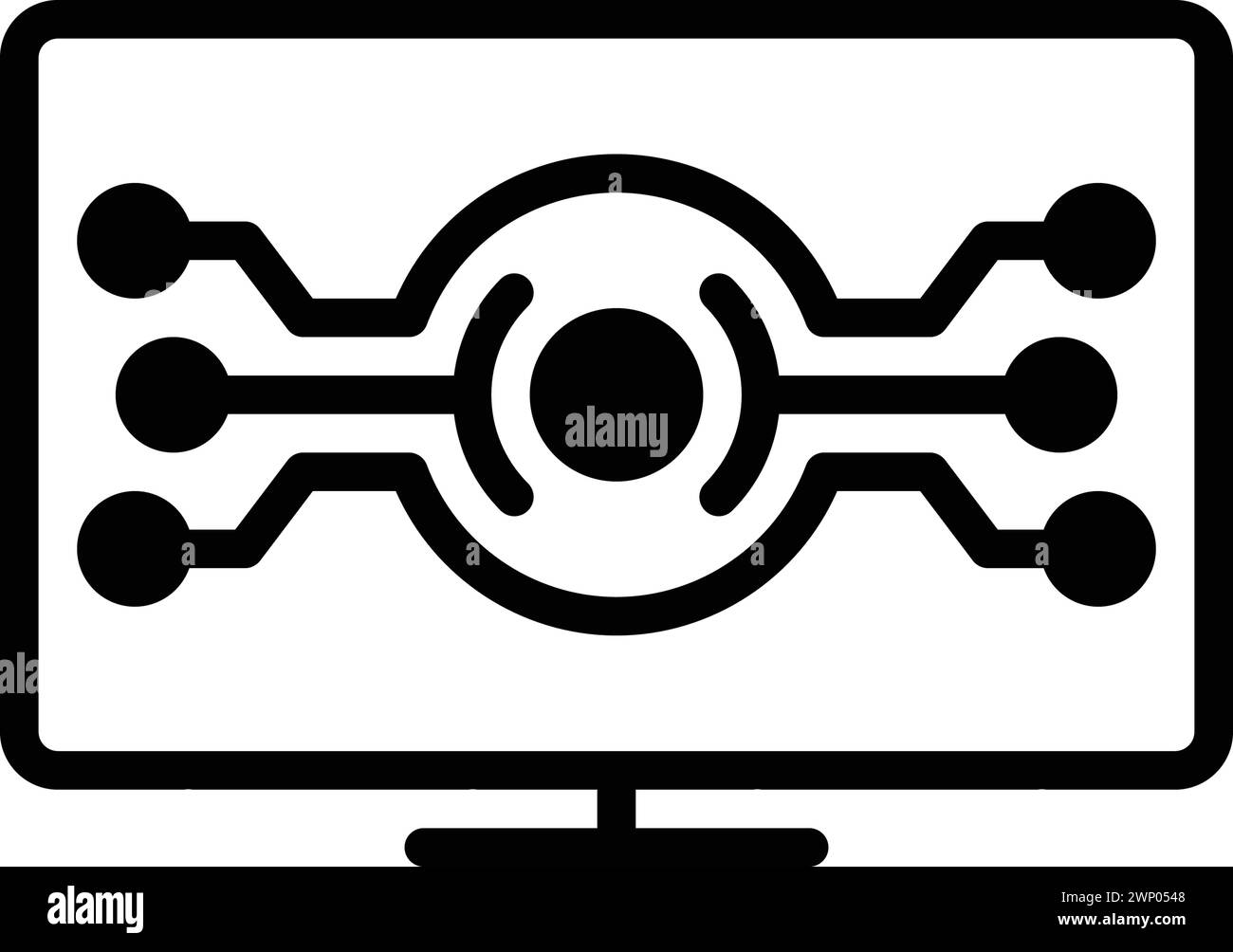 System process silhouette icon Black and White Stock Photos & Images ...