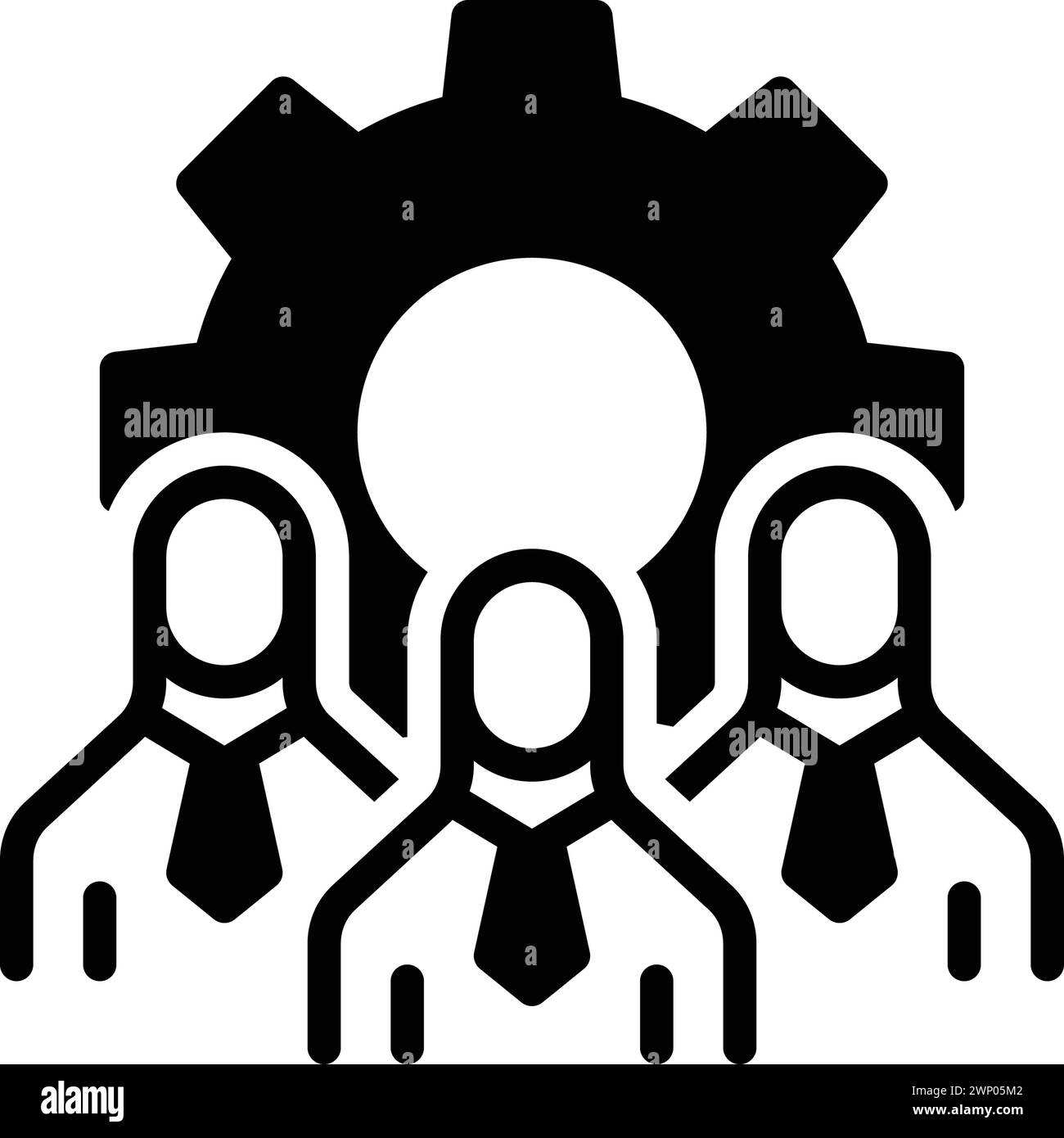 Human resources icon vector vectors Black and White Stock Photos ...