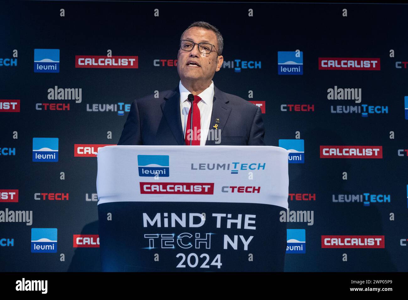 Mayor of Jerusalem Moshe Lion speaks during Mind the Tech NY 2024 ...
