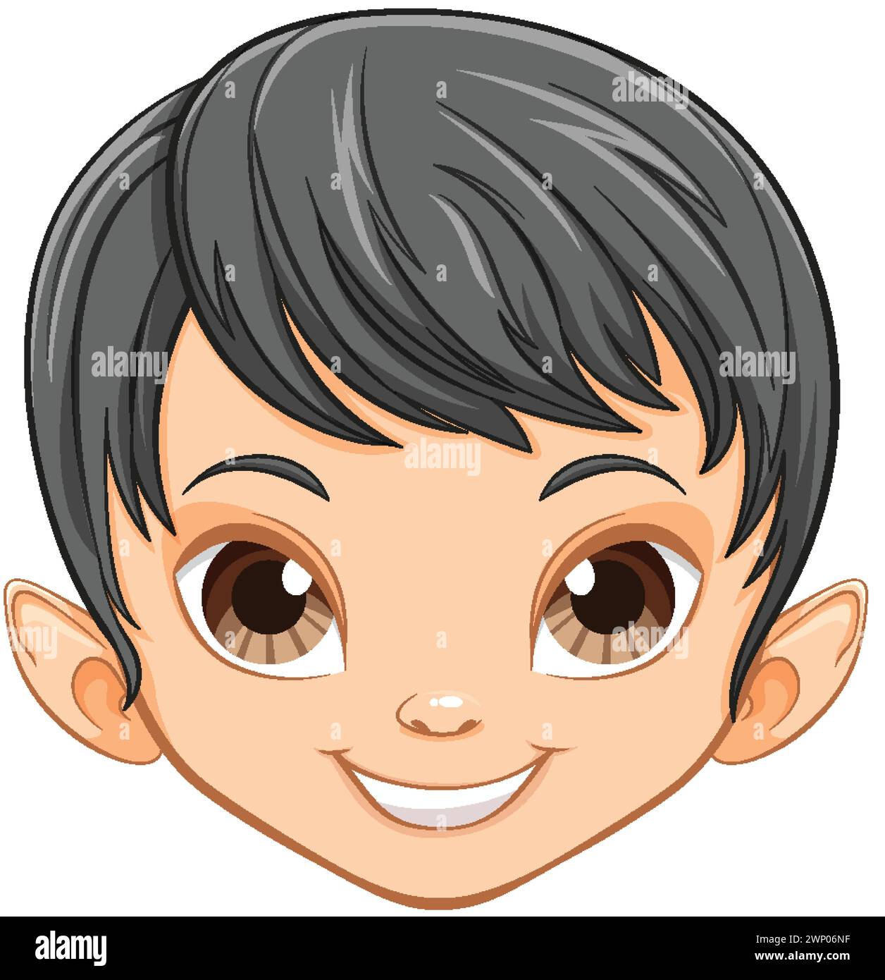 Vector illustration of a smiling elf child Stock Vector Image & Art - Alamy