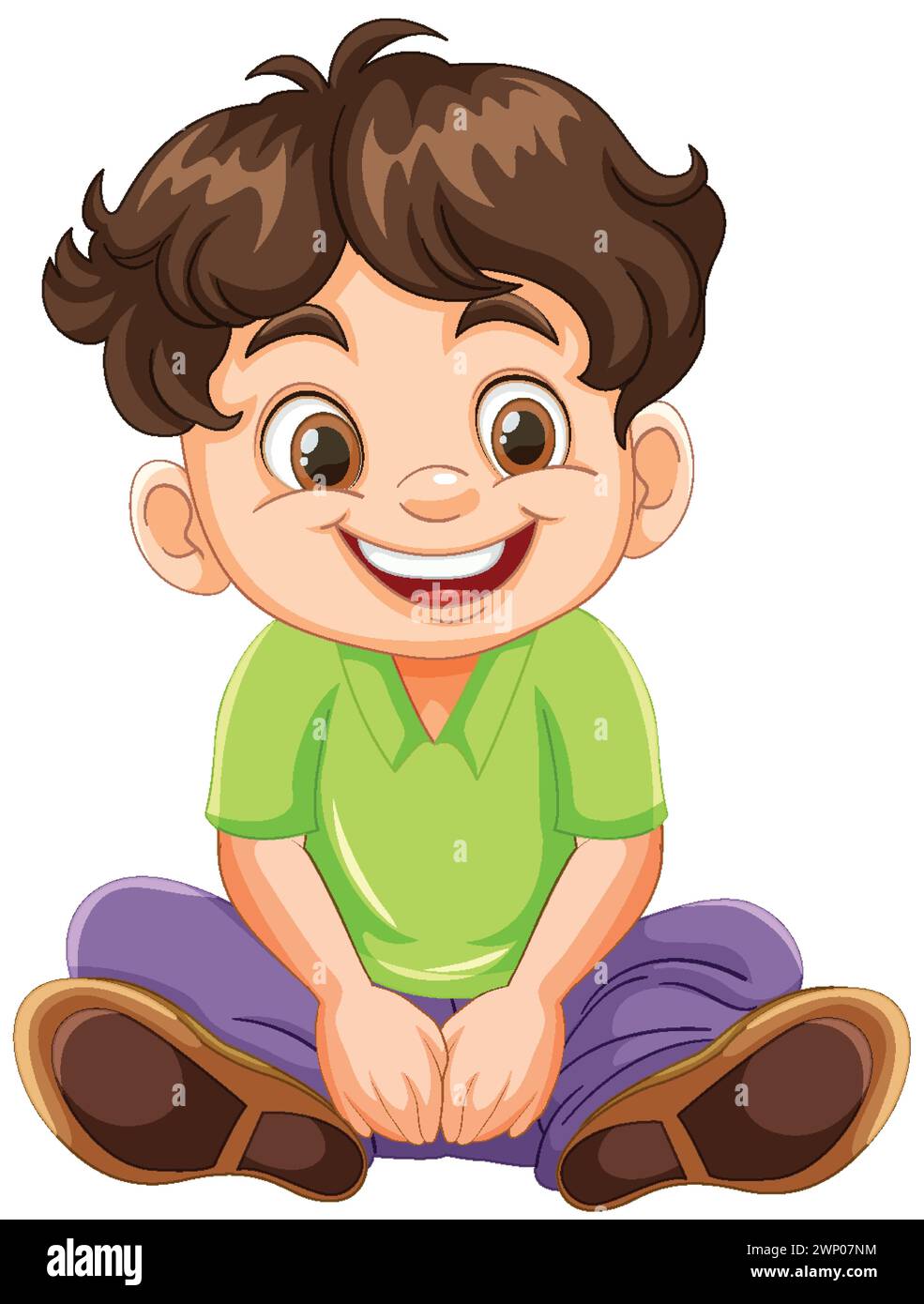 Boy seated Stock Vector Images - Alamy