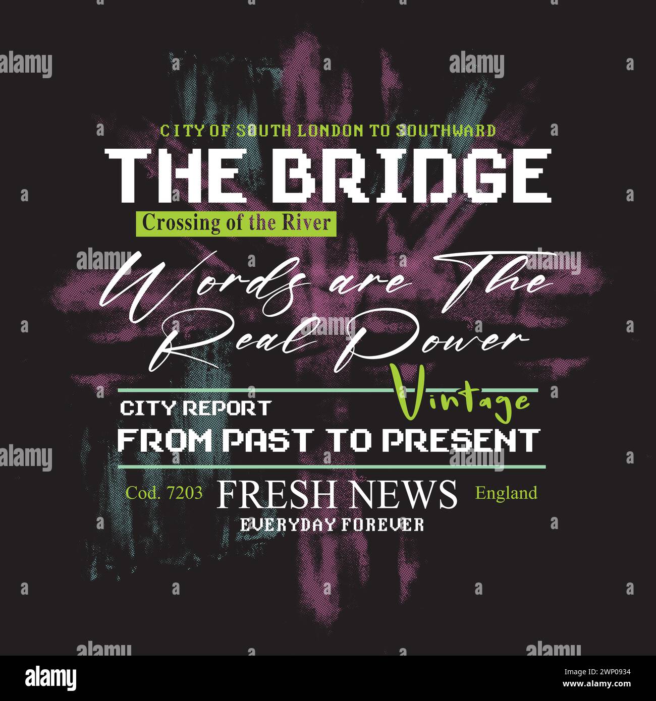 The bridge typography slogan, Vector illustration design for fashion ...