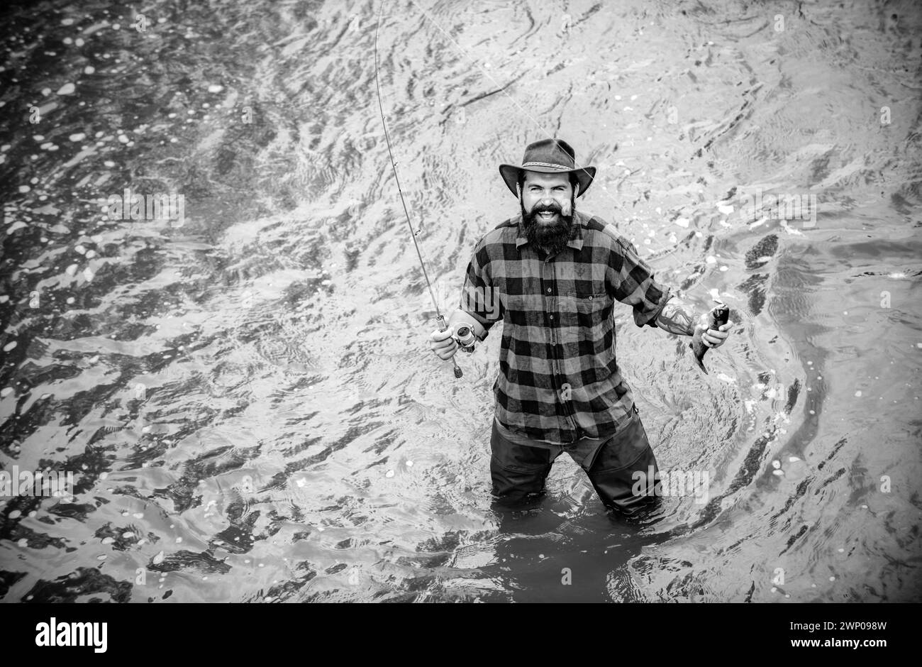 Fish in pond top view Black and White Stock Photos & Images - Alamy