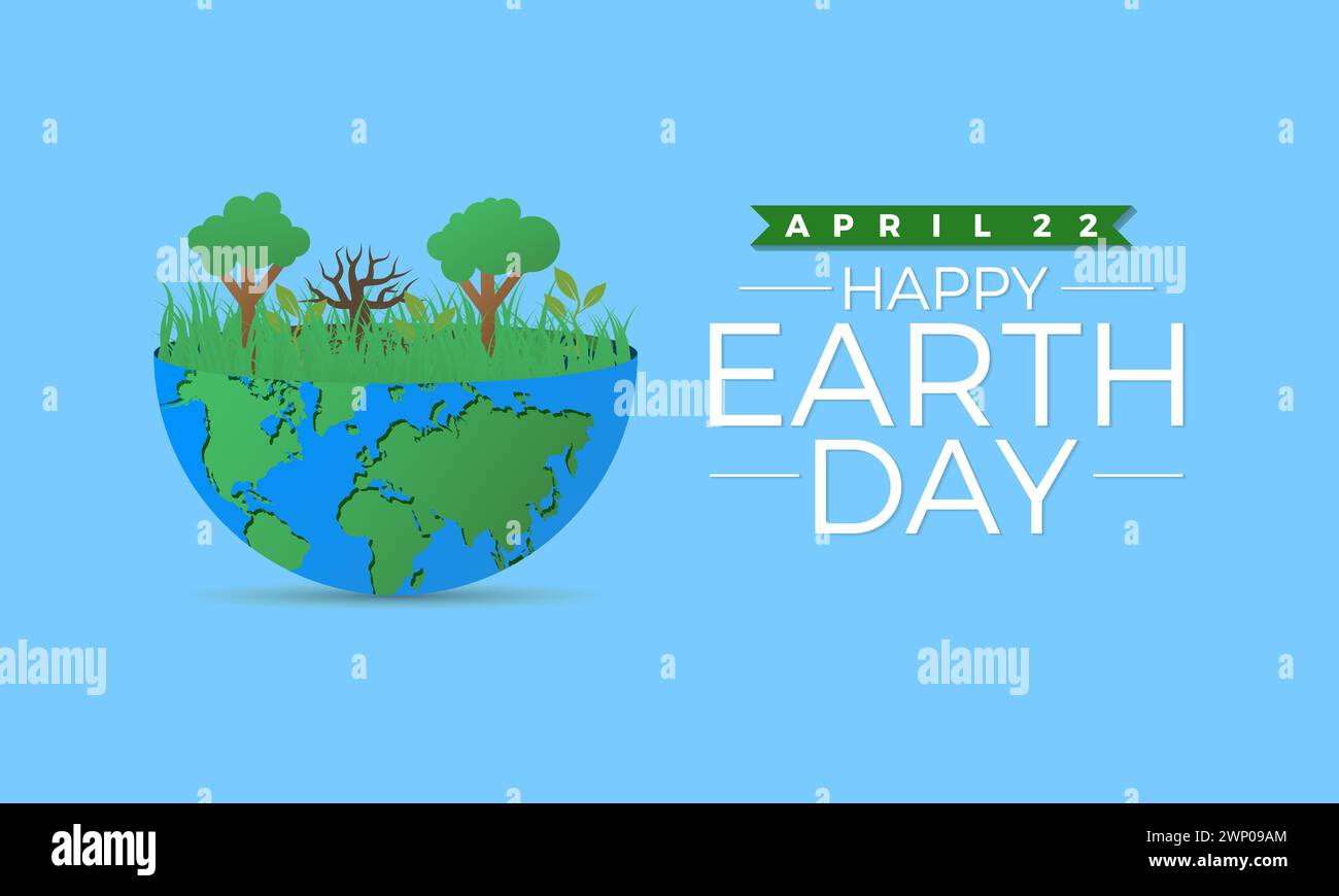 Earth Day Celebrated every year of April 22, Vector banner, flyer ...