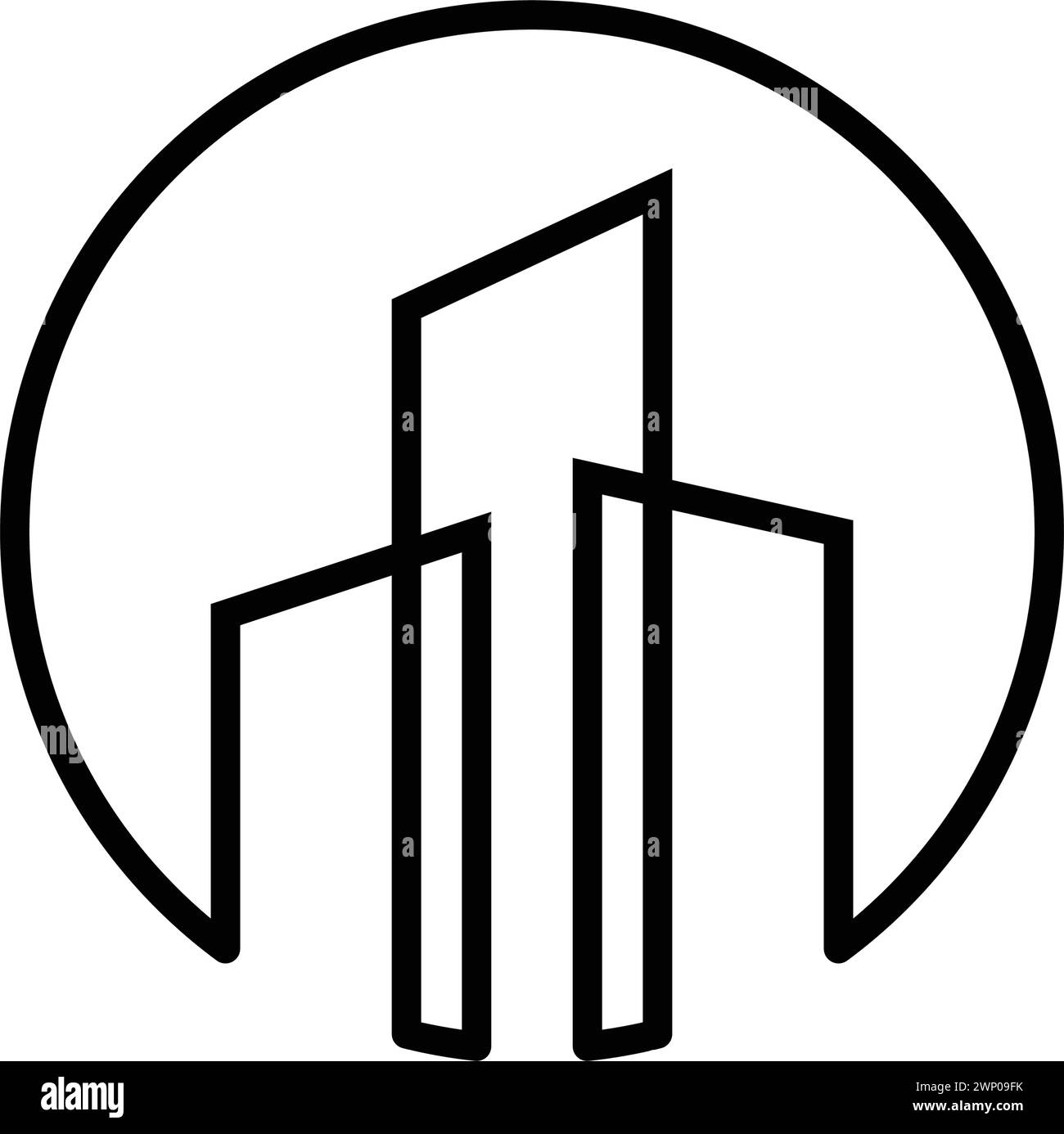 Building line icon design template isolated Stock Vector Image & Art ...