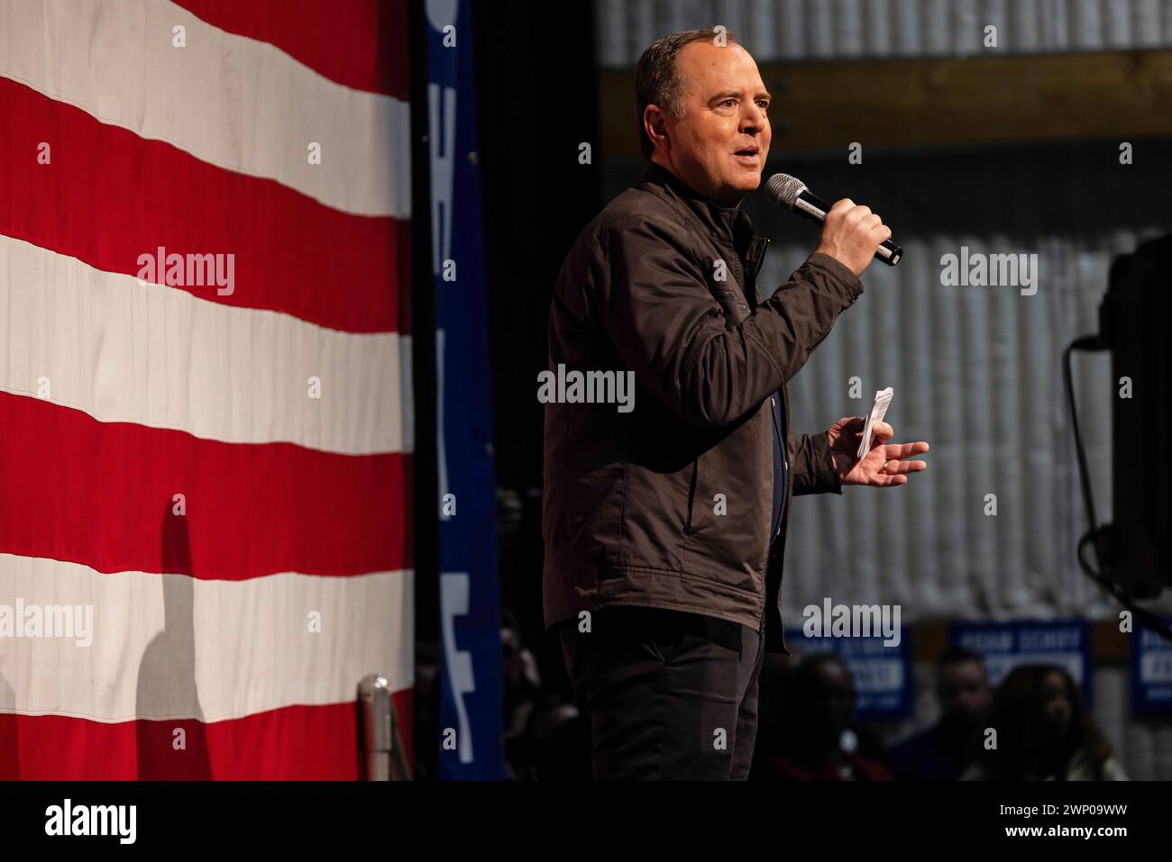 Adam Schiff on his final stop of his tour of California in Los Angeles ...