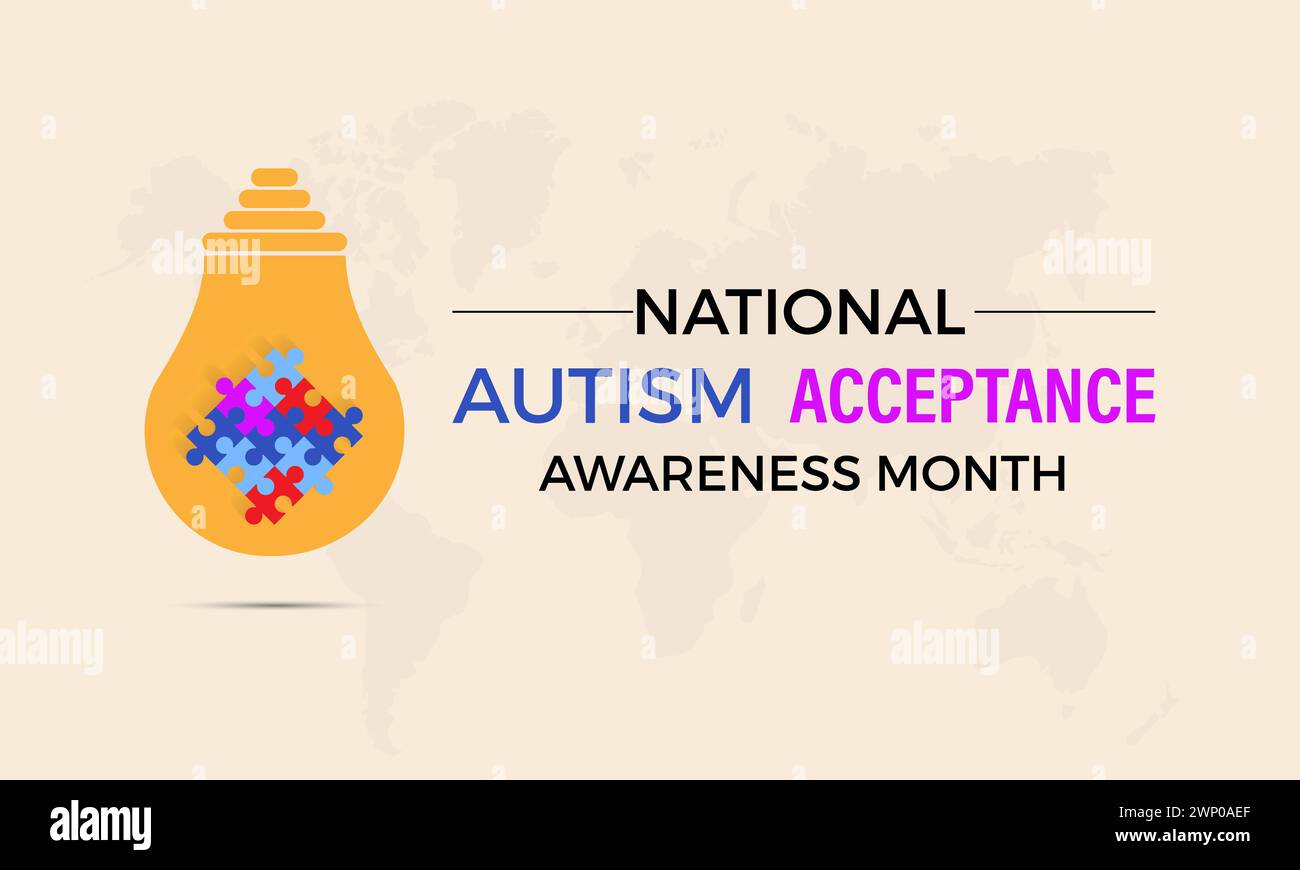National Autism Awareness Month Observed every year of April, Vector ...