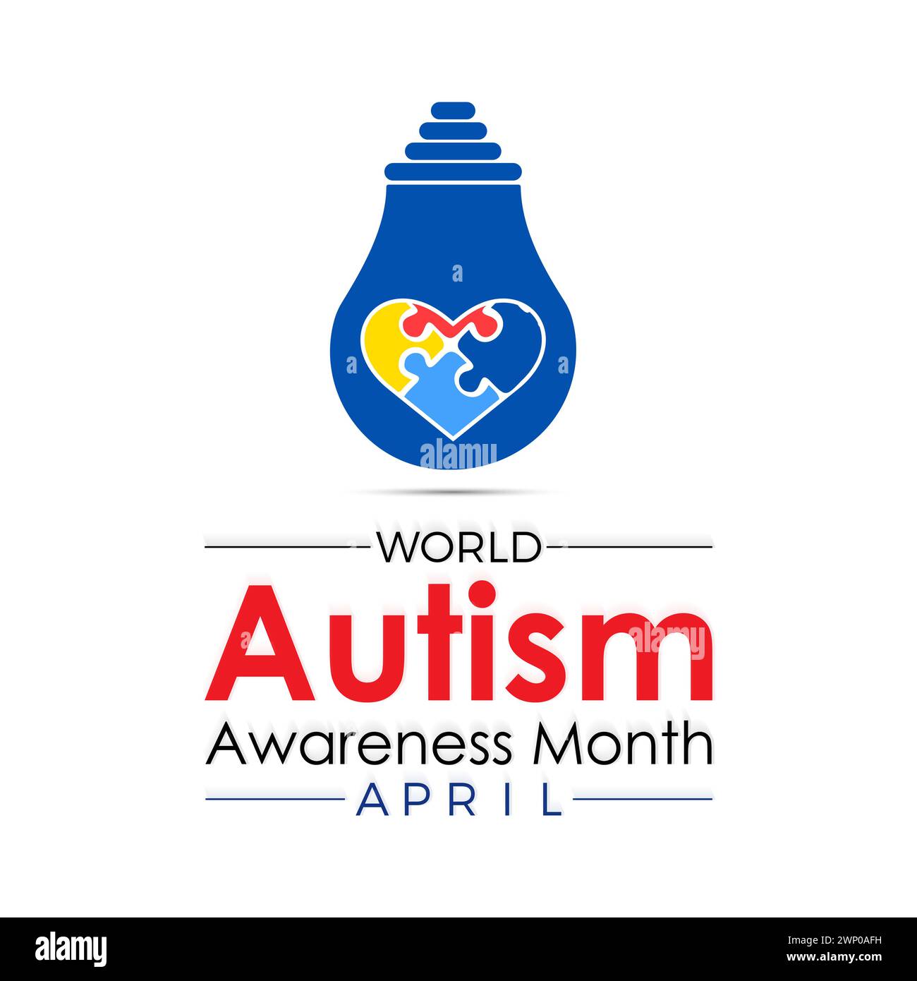 National Autism Awareness Month Observed every year of April, Vector ...