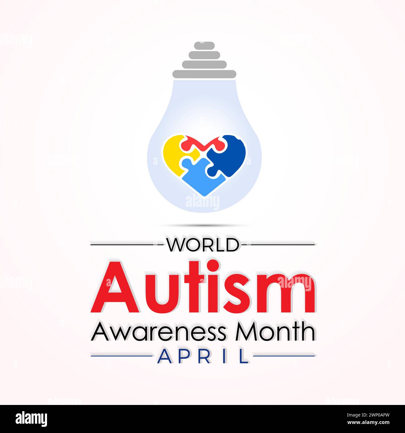 National Autism Awareness Month Observed every year of April, Vector ...