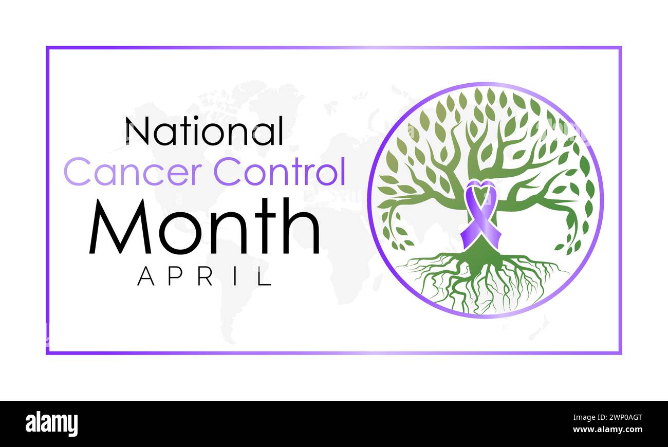 National Cancer Control Month Observed every year of April, Vector ...