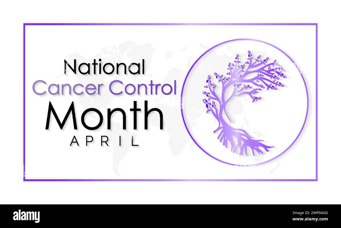 National Cancer Control Month Observed every year of April, Vector ...
