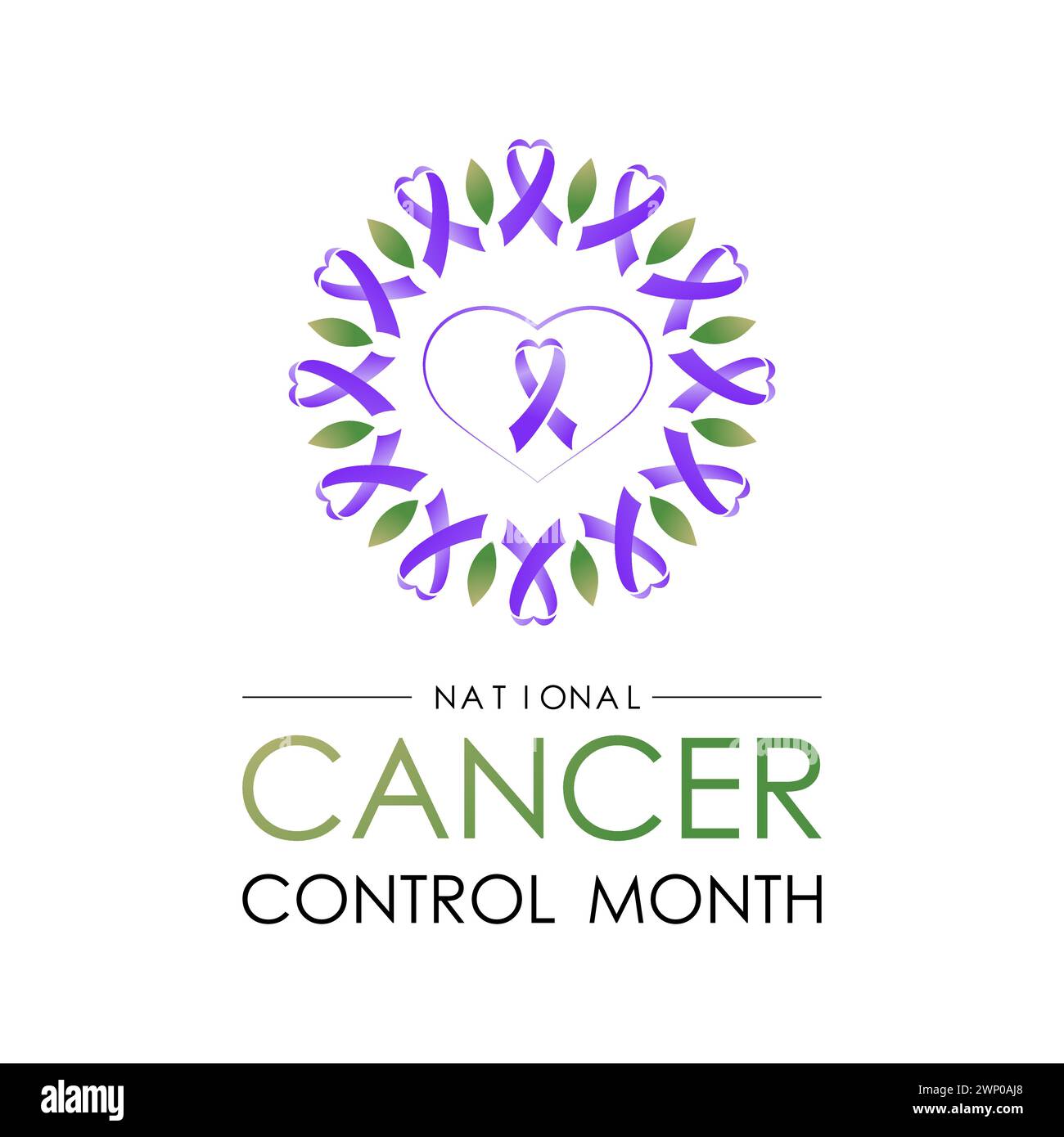 National Cancer Control Month Observed every year of April, Vector ...
