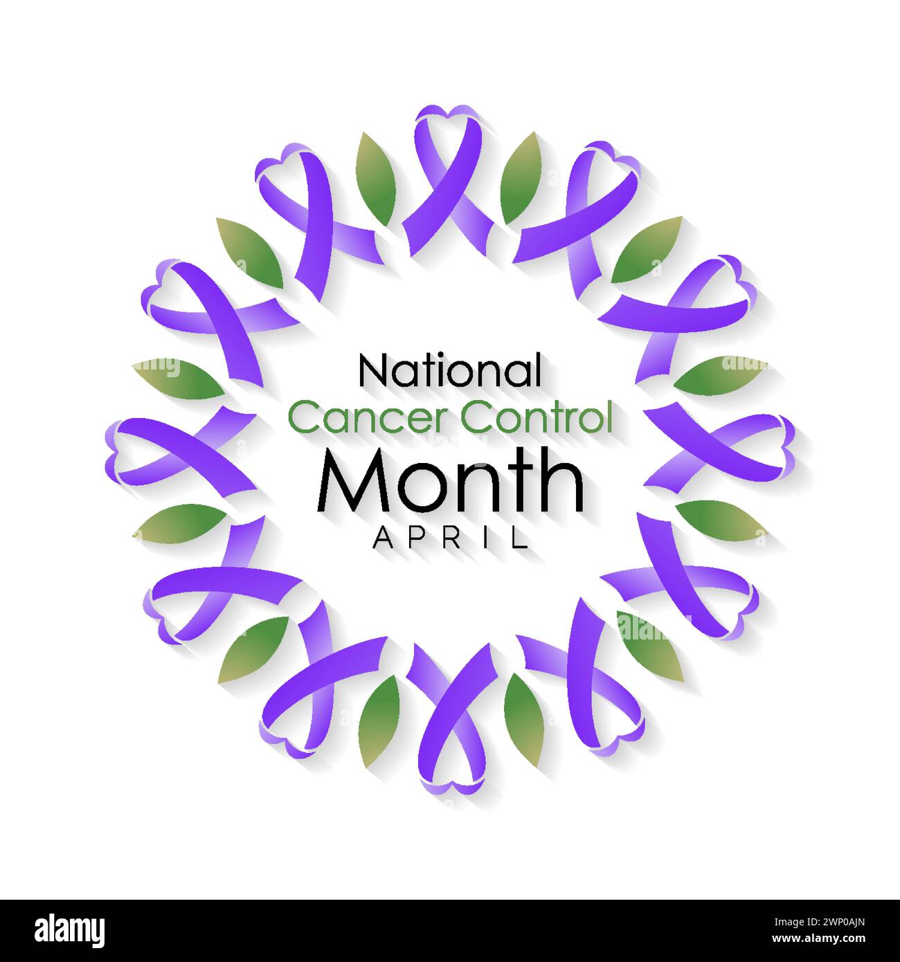 National Cancer Control Month Observed every year of April, Vector ...