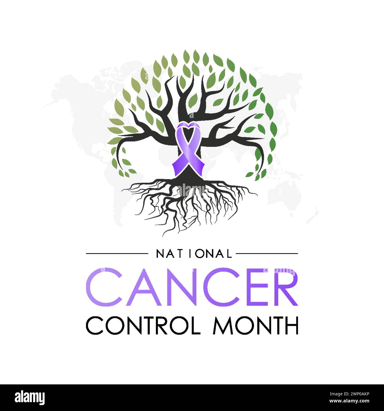 National Cancer Control Month Observed every year of April, Vector ...