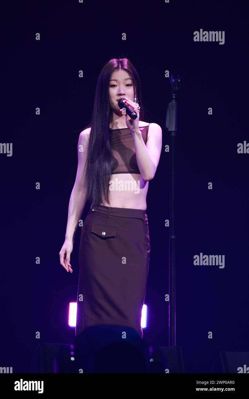 Chinese singer-songwriter Shan Yichun performs at a music festival in ...