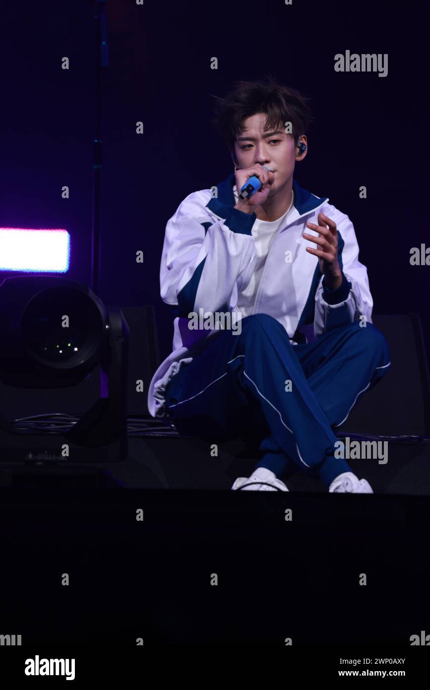 Chinese-Canadian singer, dancer Tony Yu performs at a music festival in ...