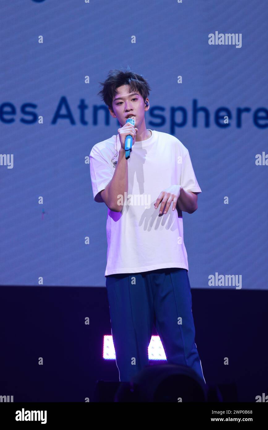 Chinese-Canadian singer, dancer Tony Yu performs at a music festival in ...