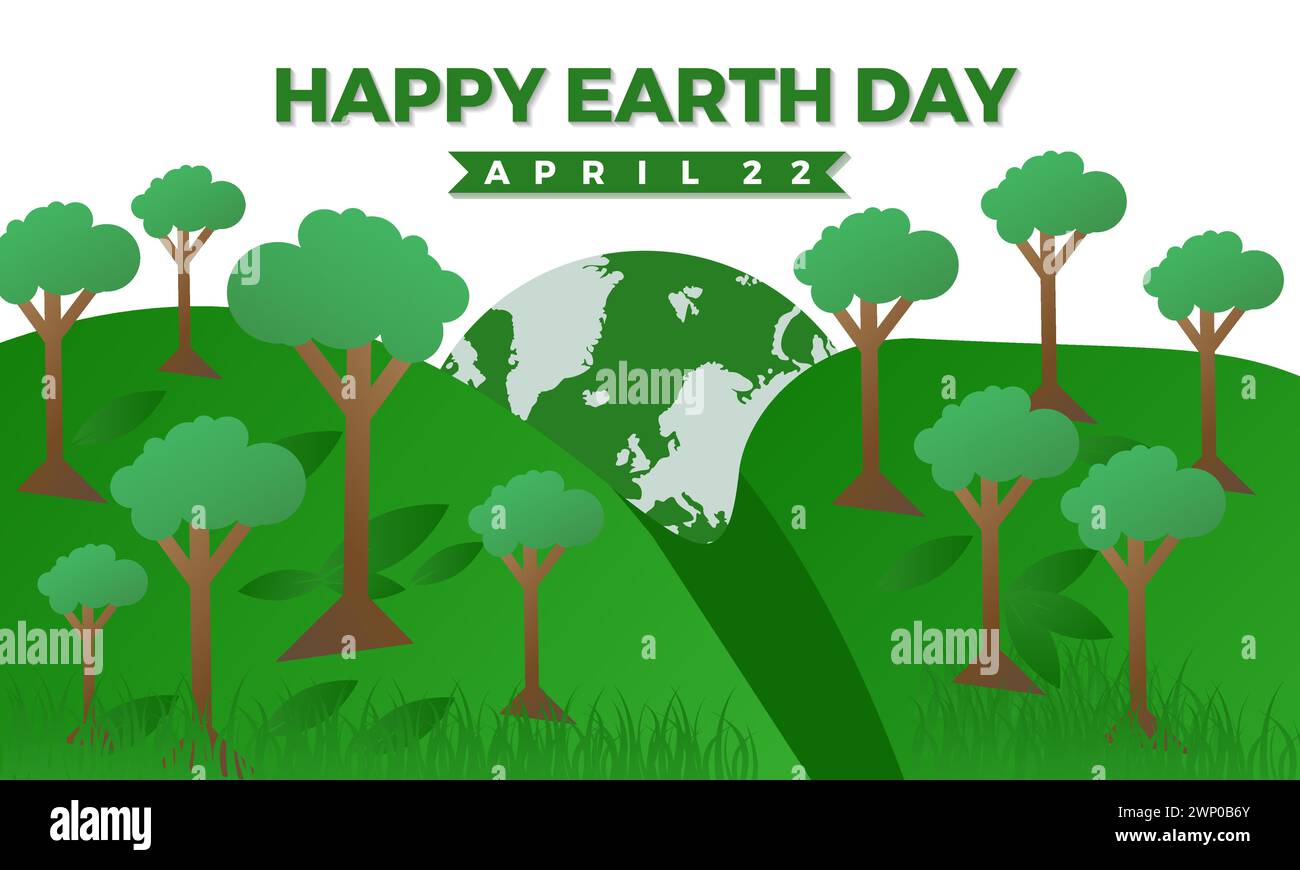 Earth Day Celebrated every year of April 22, Vector banner, flyer ...