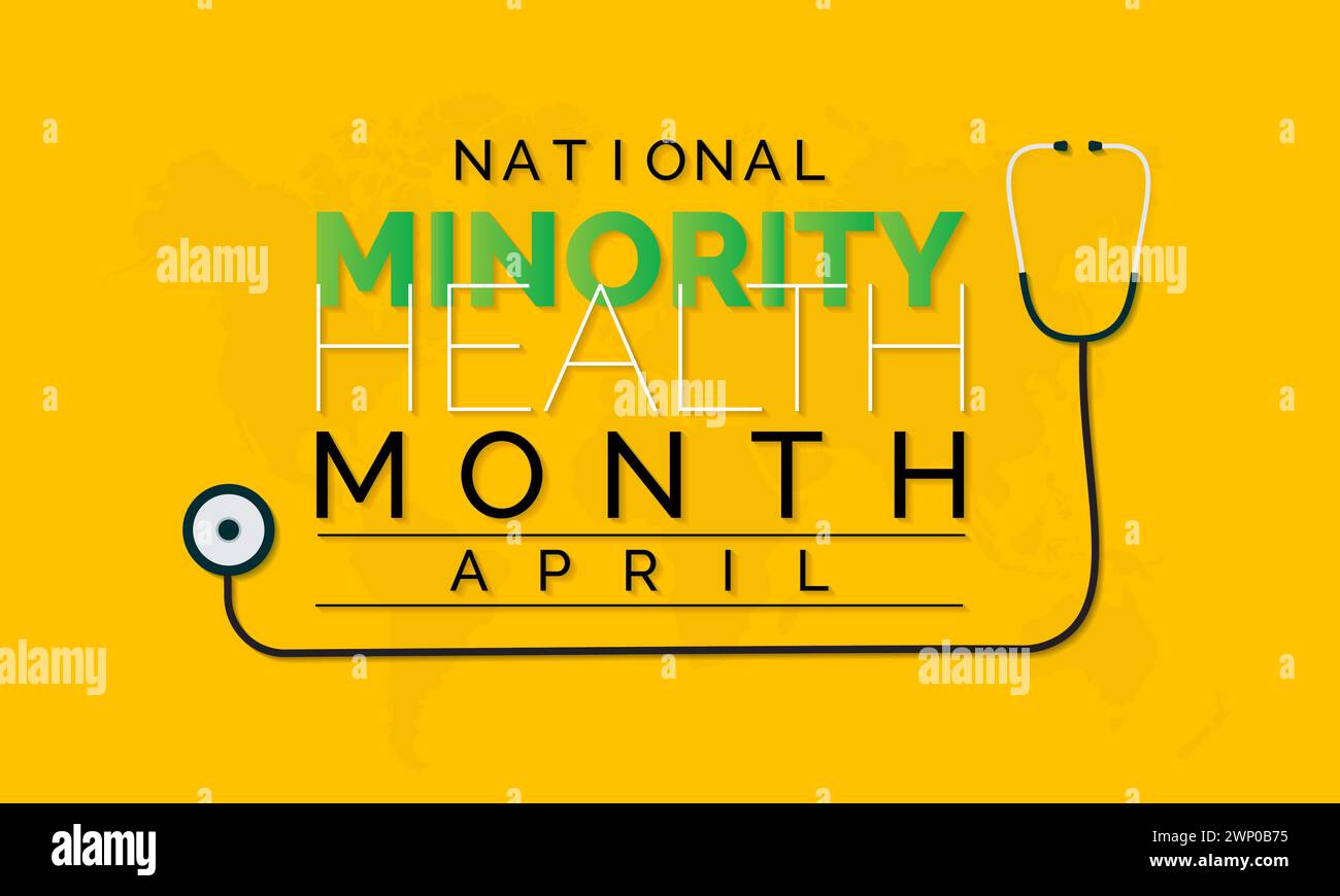 National Minority Health Month Observed every year of April, Vector ...