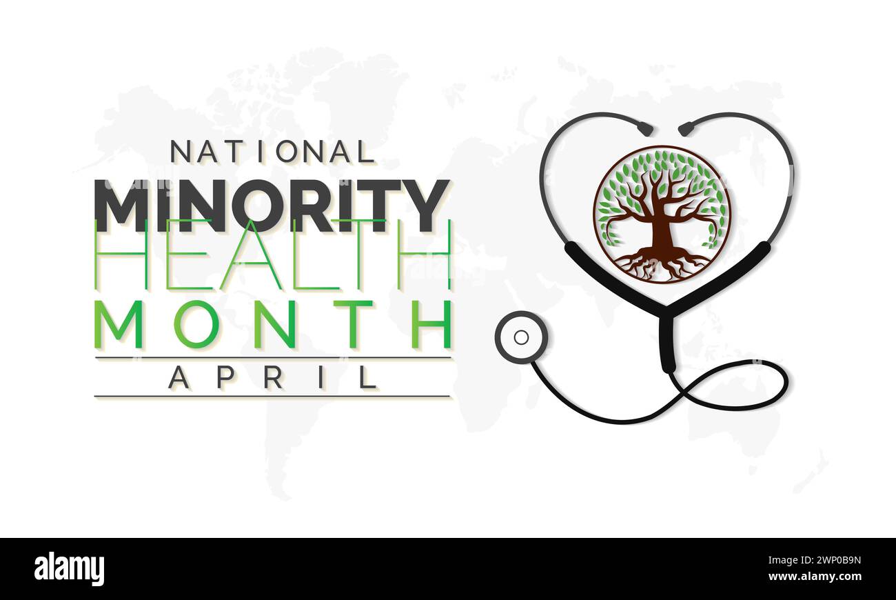 National Minority Health Month Observed every year of April, Vector ...