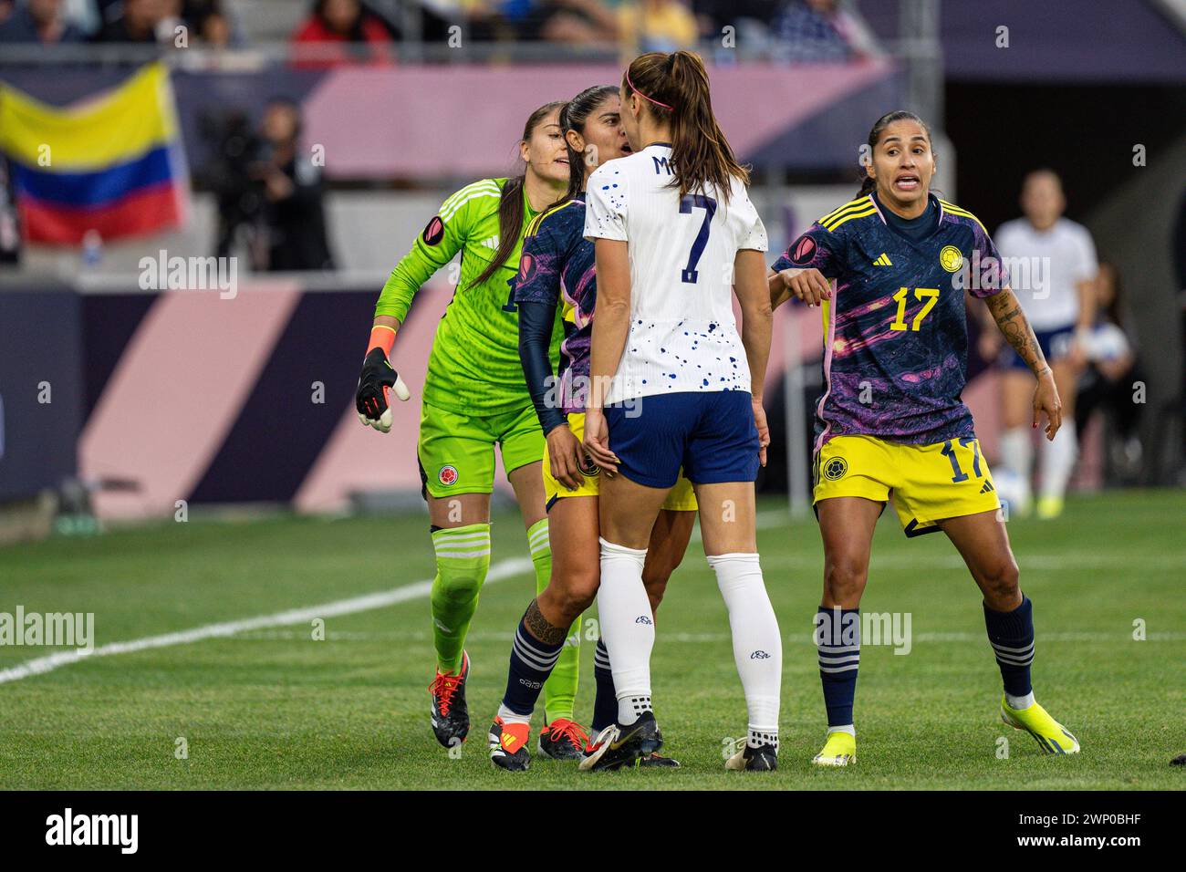 during the Concacaf W Gold Cup quarterfinals match, Sunday, March 3 ...