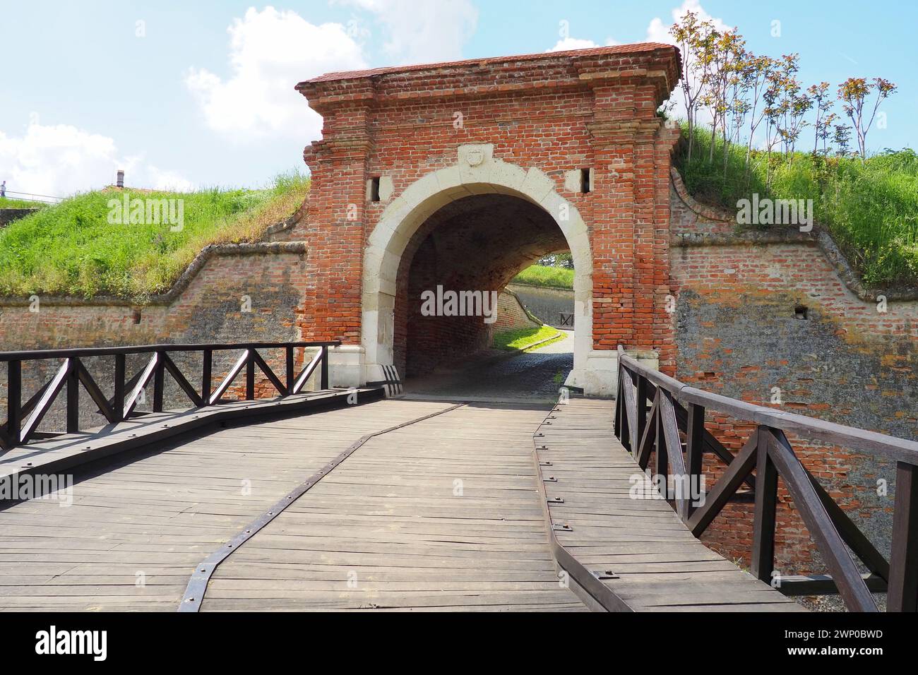 Bridge over the moat in the Petrovaradin Fortress, Petrovaradin, Novi ...
