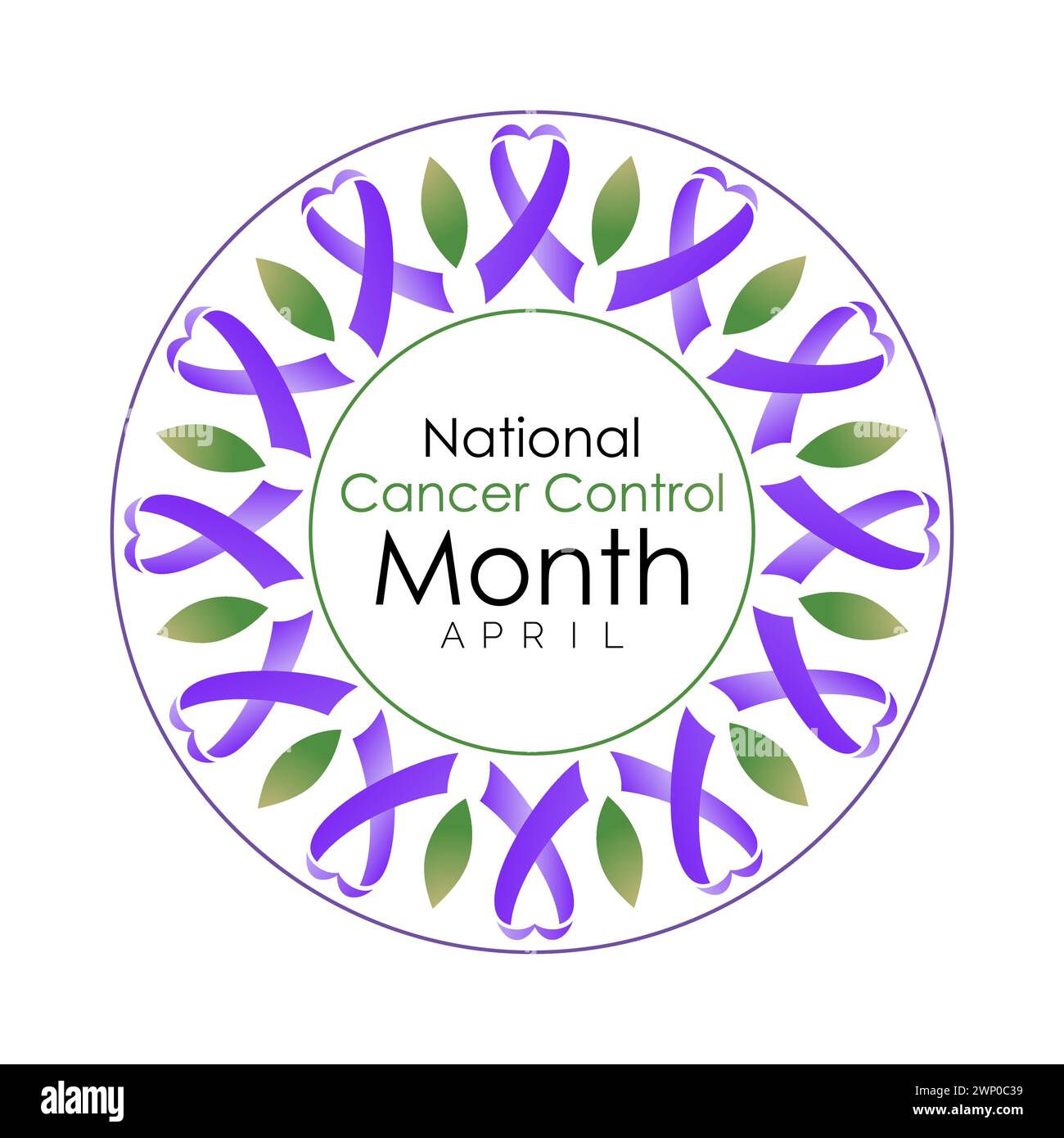 National Cancer Control Month Observed every year of April, Vector ...