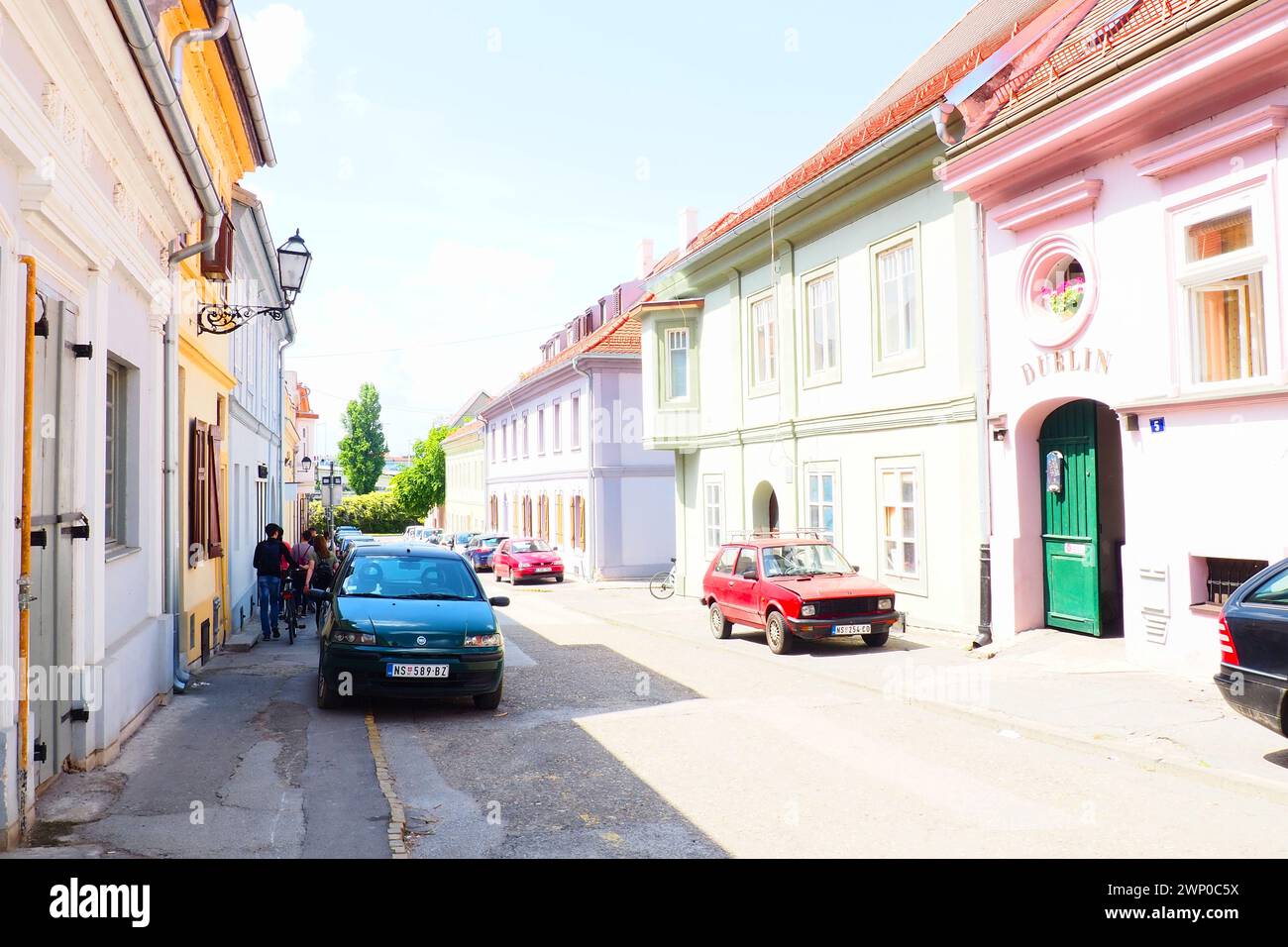 Petrovaradin, Novi Sad, Serbia, April 30, 2022. Streets, old houses ...