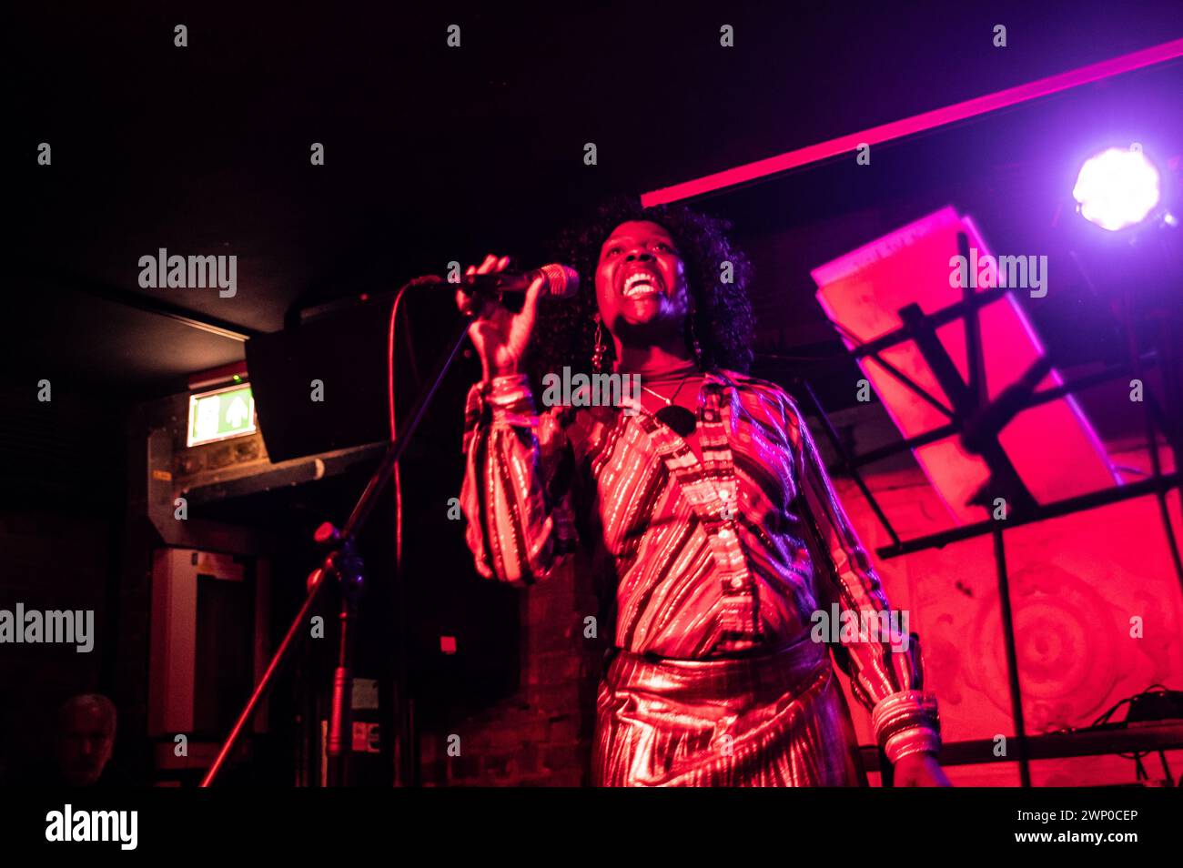 London, United Kingdom. 4th March 2024. Jazz artist Melissa James plays ...