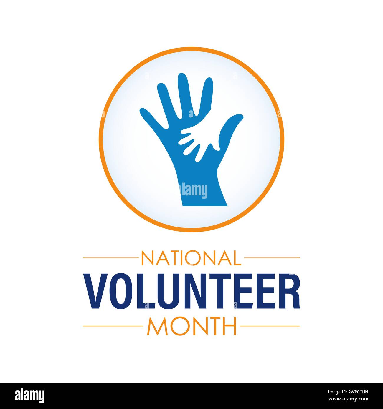 National Volunteer Month celebrated every year of April, Vector banner ...