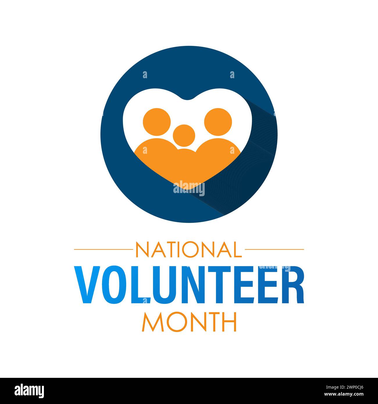 National Volunteer Month celebrated every year of April, Vector banner ...