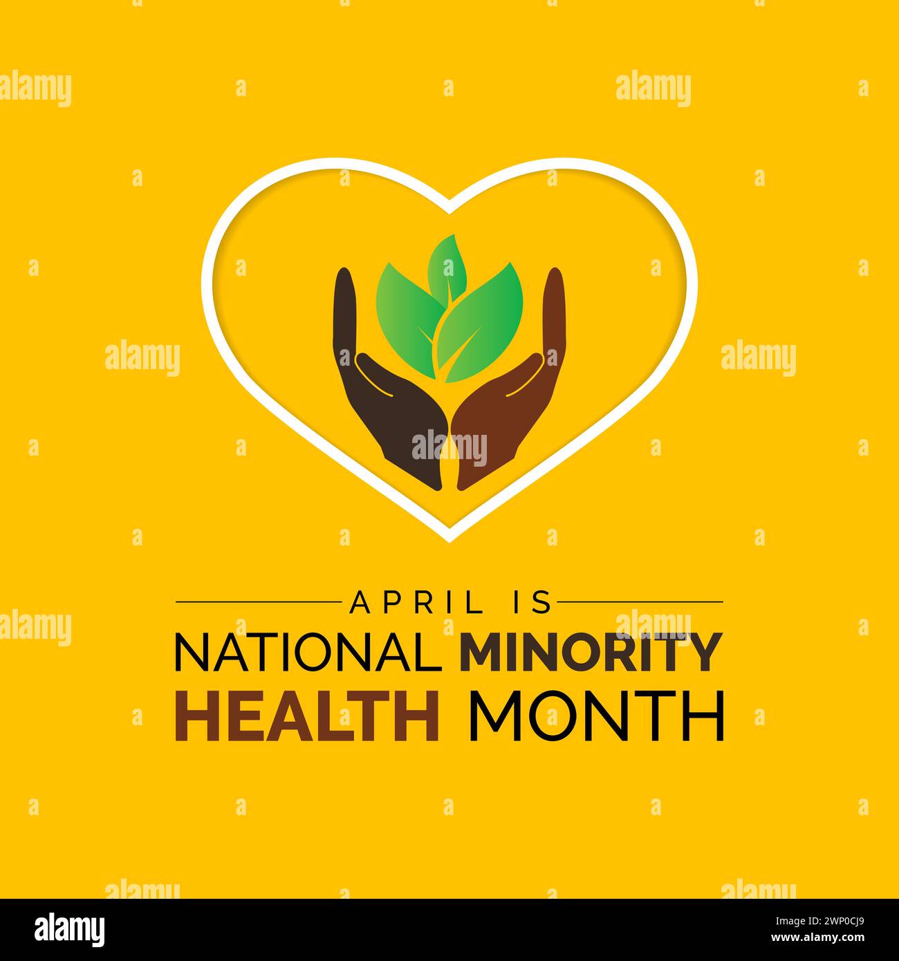 National Minority Health Month Observed every year of April, Vector ...
