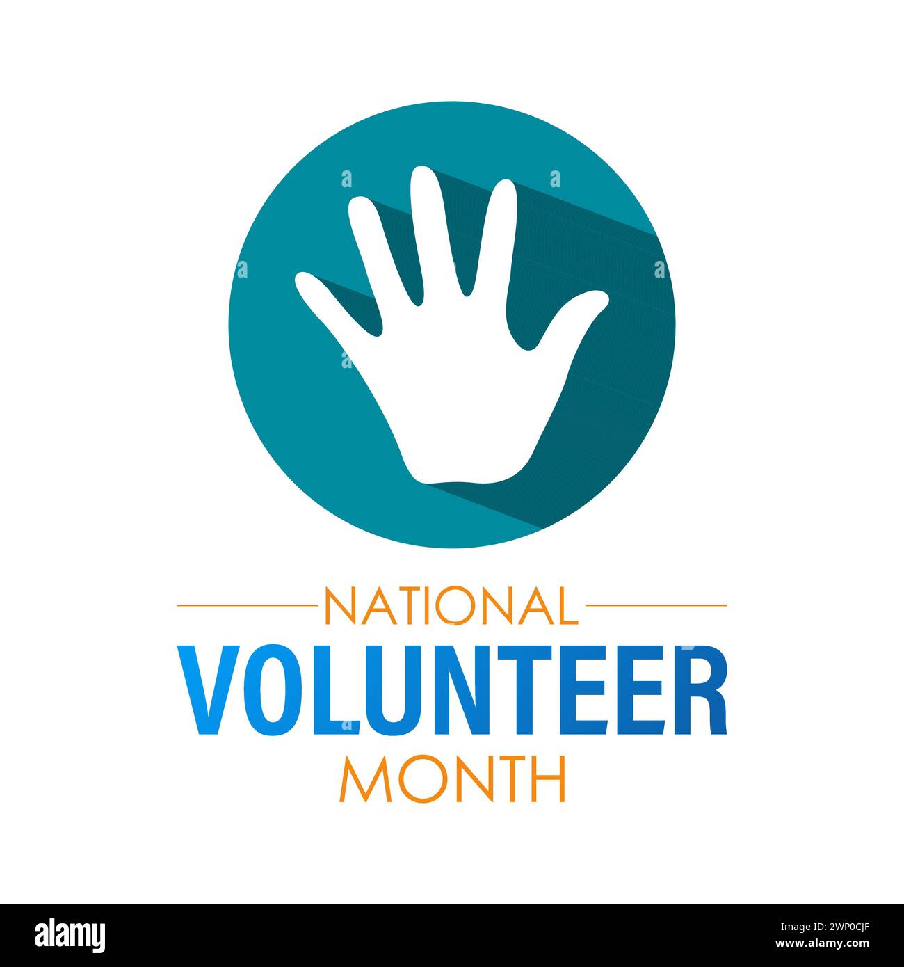 National Volunteer Month celebrated every year of April, Vector banner ...