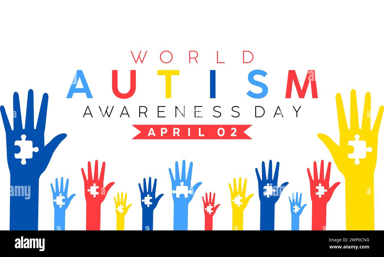 National Autism Awareness Month Observed every year of April, Vector ...