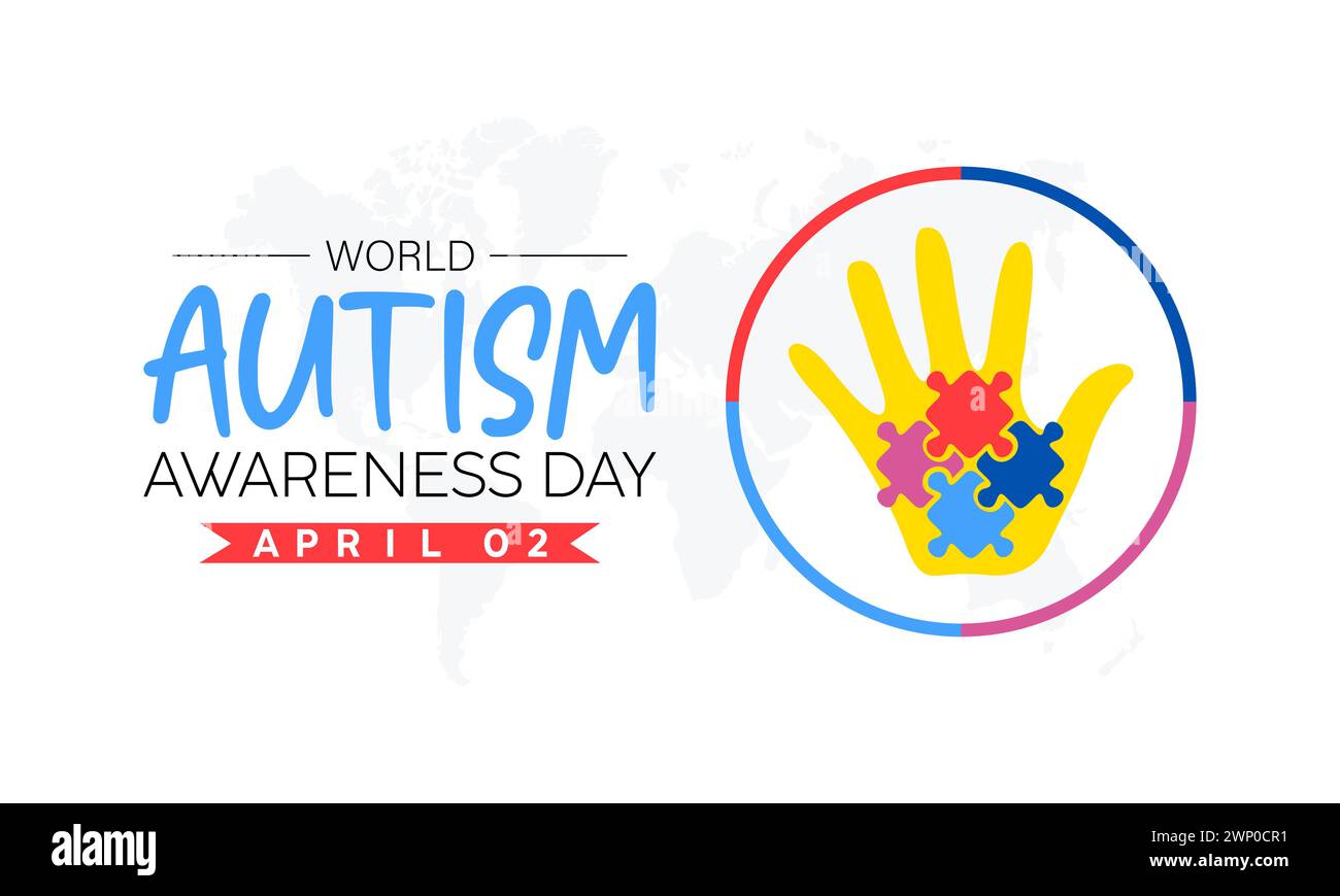 National Autism Awareness Month Observed every year of April, Vector ...