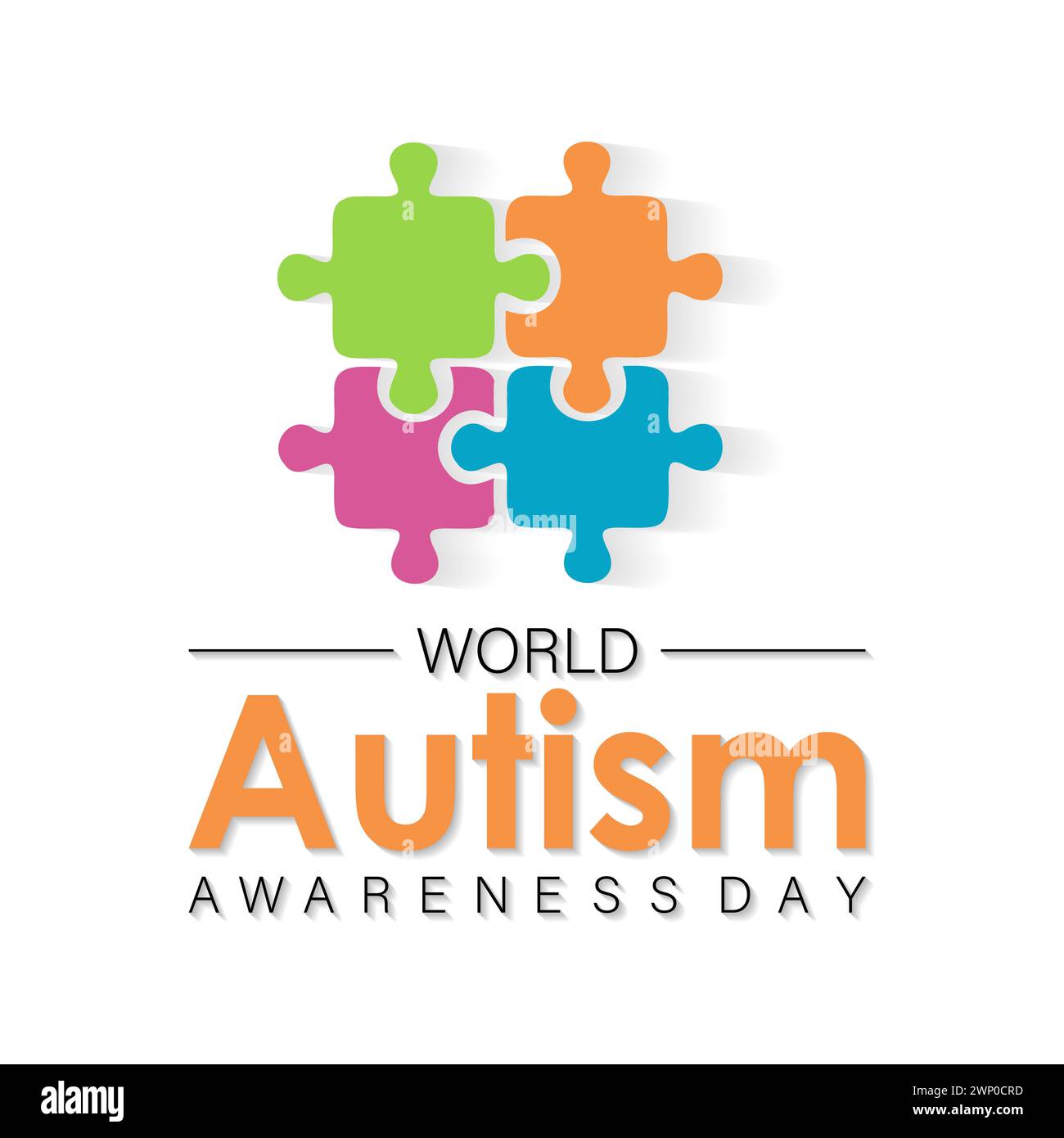 National Autism Awareness Month Observed every year of April, Vector ...