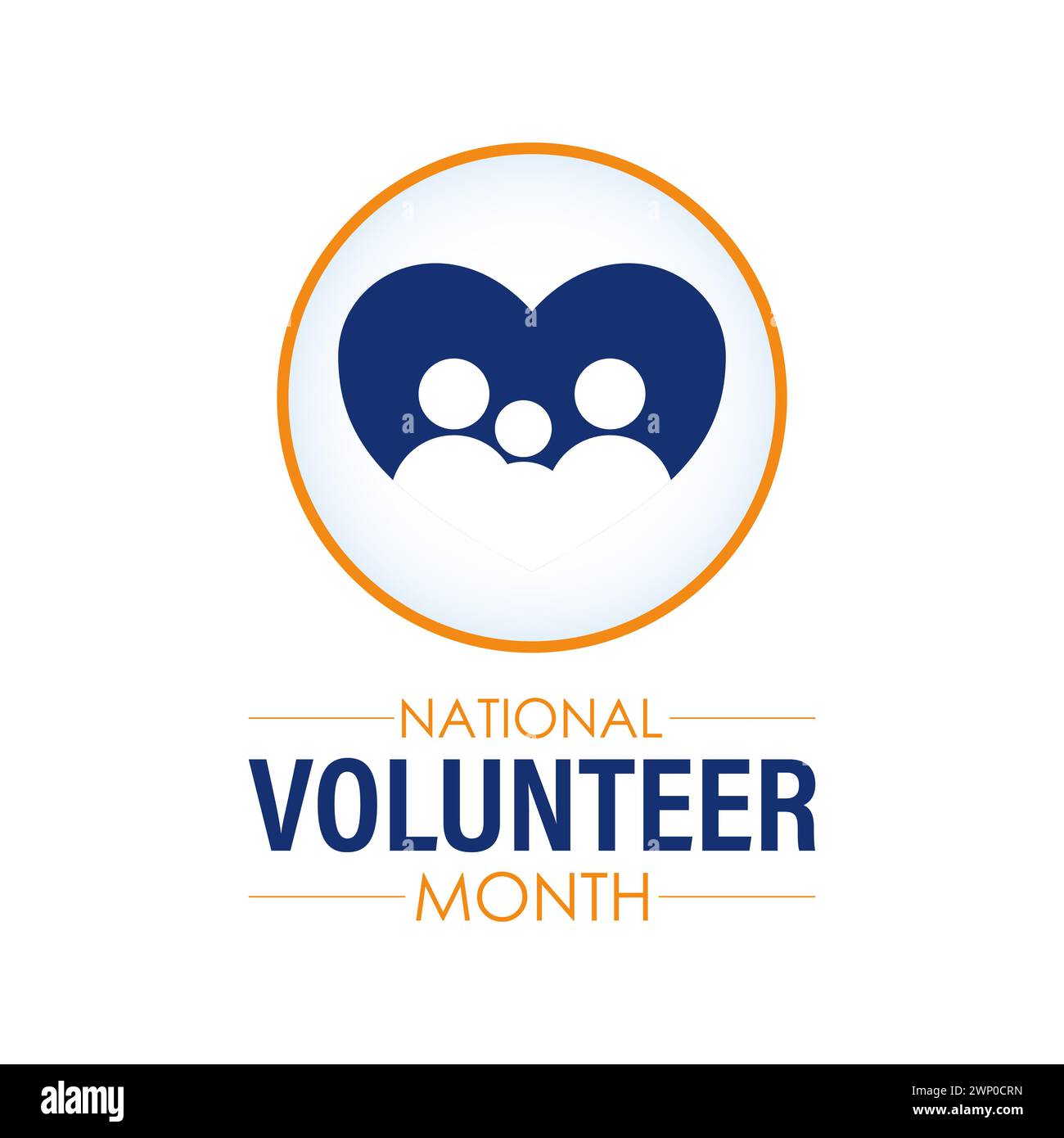 National Volunteer Month celebrated every year of April, Vector banner ...
