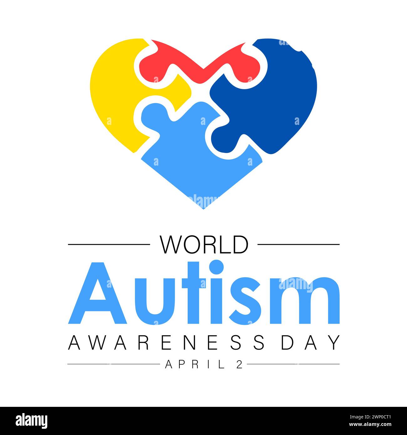 National Autism Awareness Month Observed every year of April, Vector ...